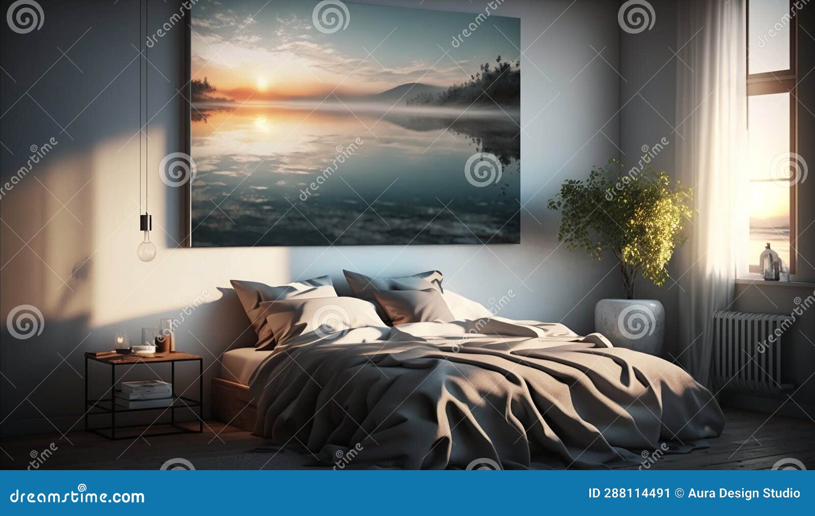 Morning Magic a Dreamy Sunrise Scene with Soft Light. Generative AI ...