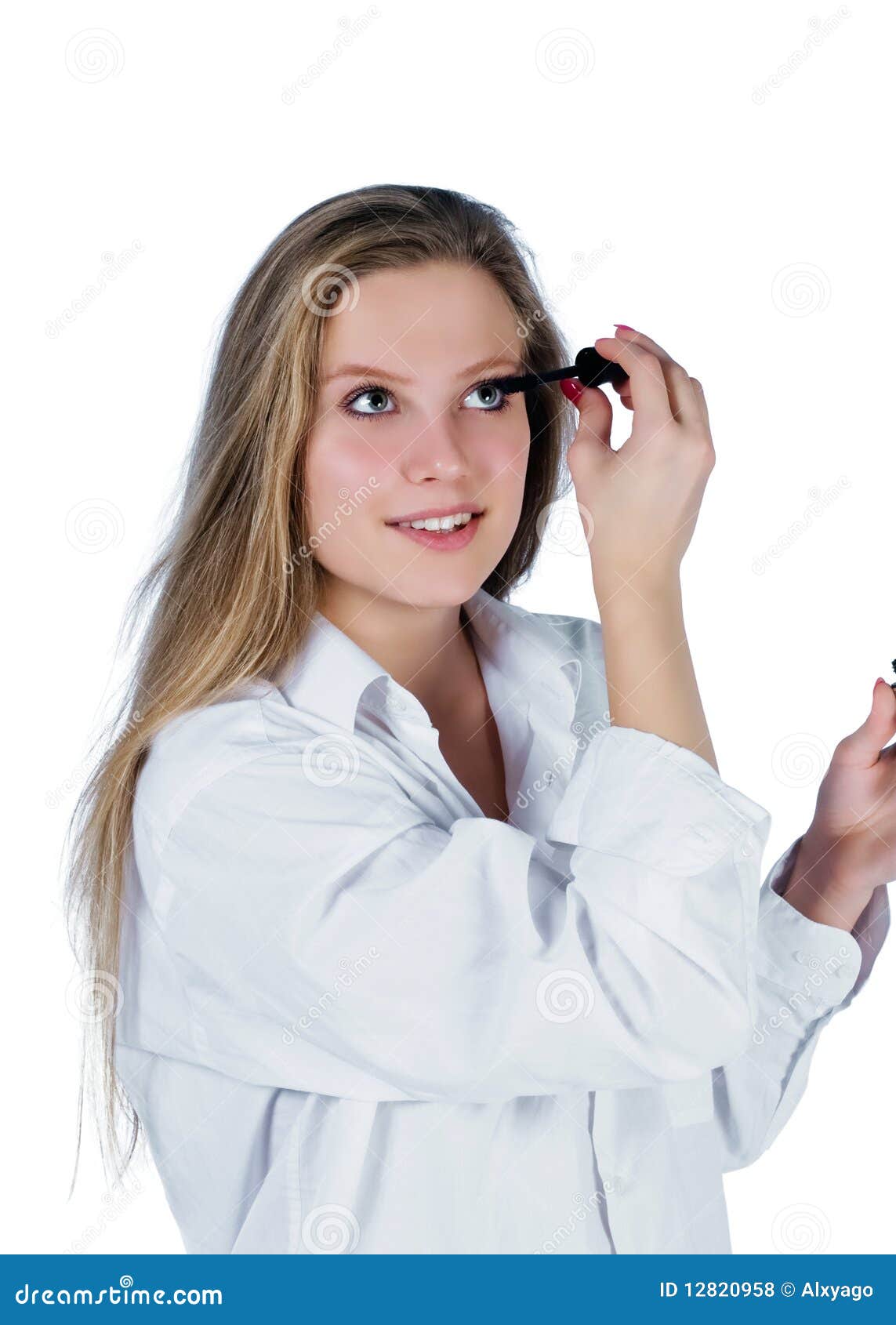 Morning makeup stock photo. Image of person, lashes, apply - 12820958