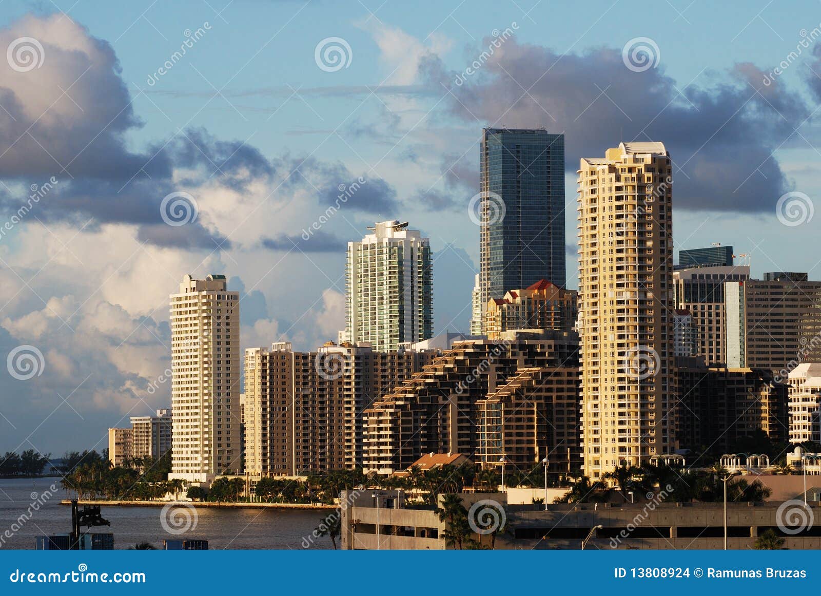 Morning in Miami stock photo. Image of america, architecture - 13808924