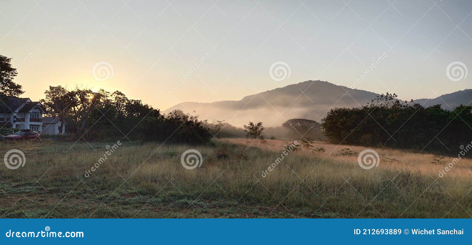 Morning Mist in the Mountains Stock Image - Image of prairie, morning ...
