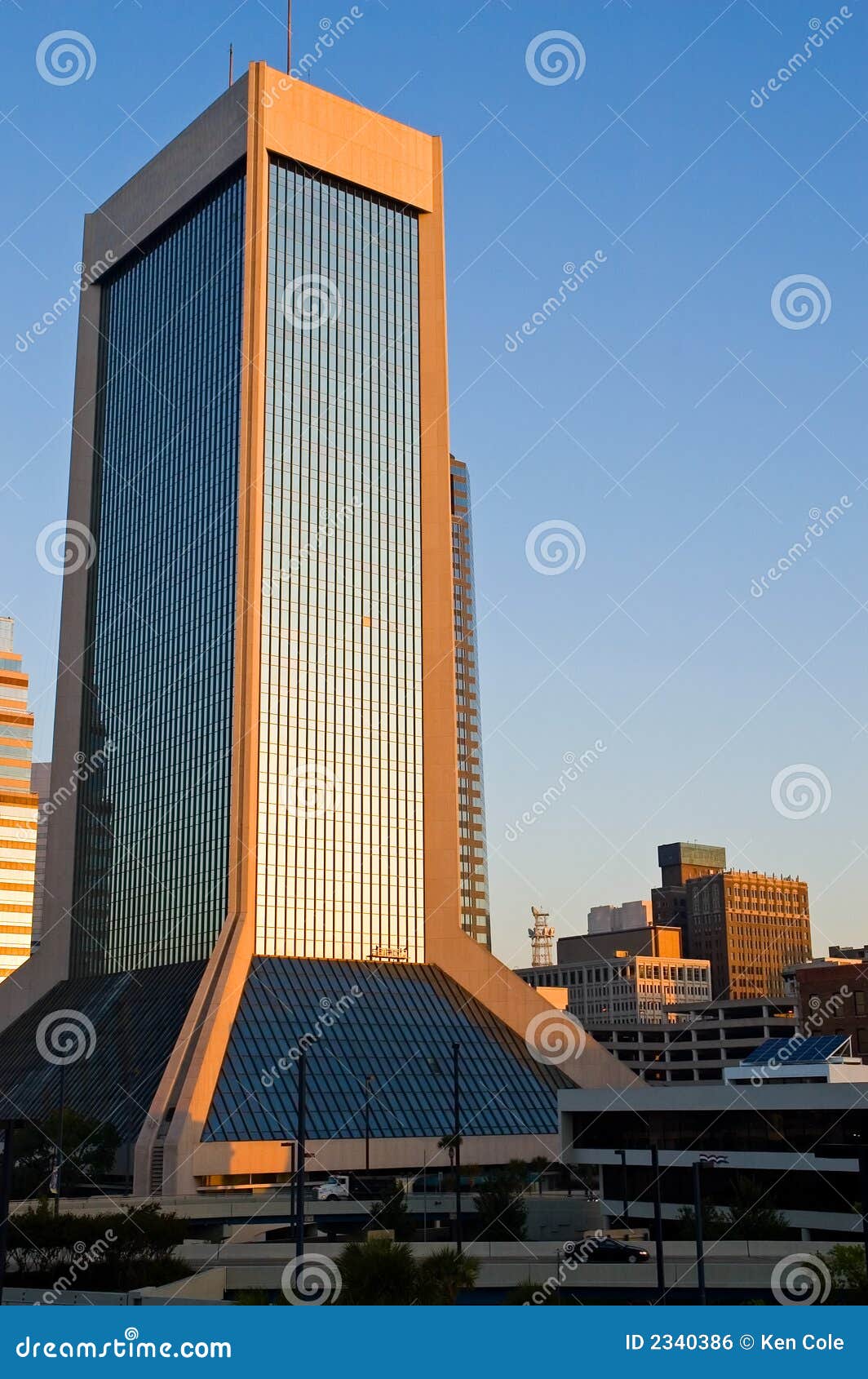 Morning Modern Office Building Stock Photo - Image of business, glass ...