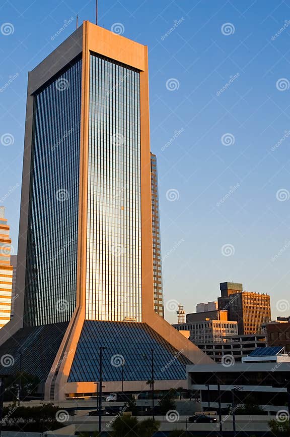 Morning Modern Office Building Stock Photo - Image of business, glass ...