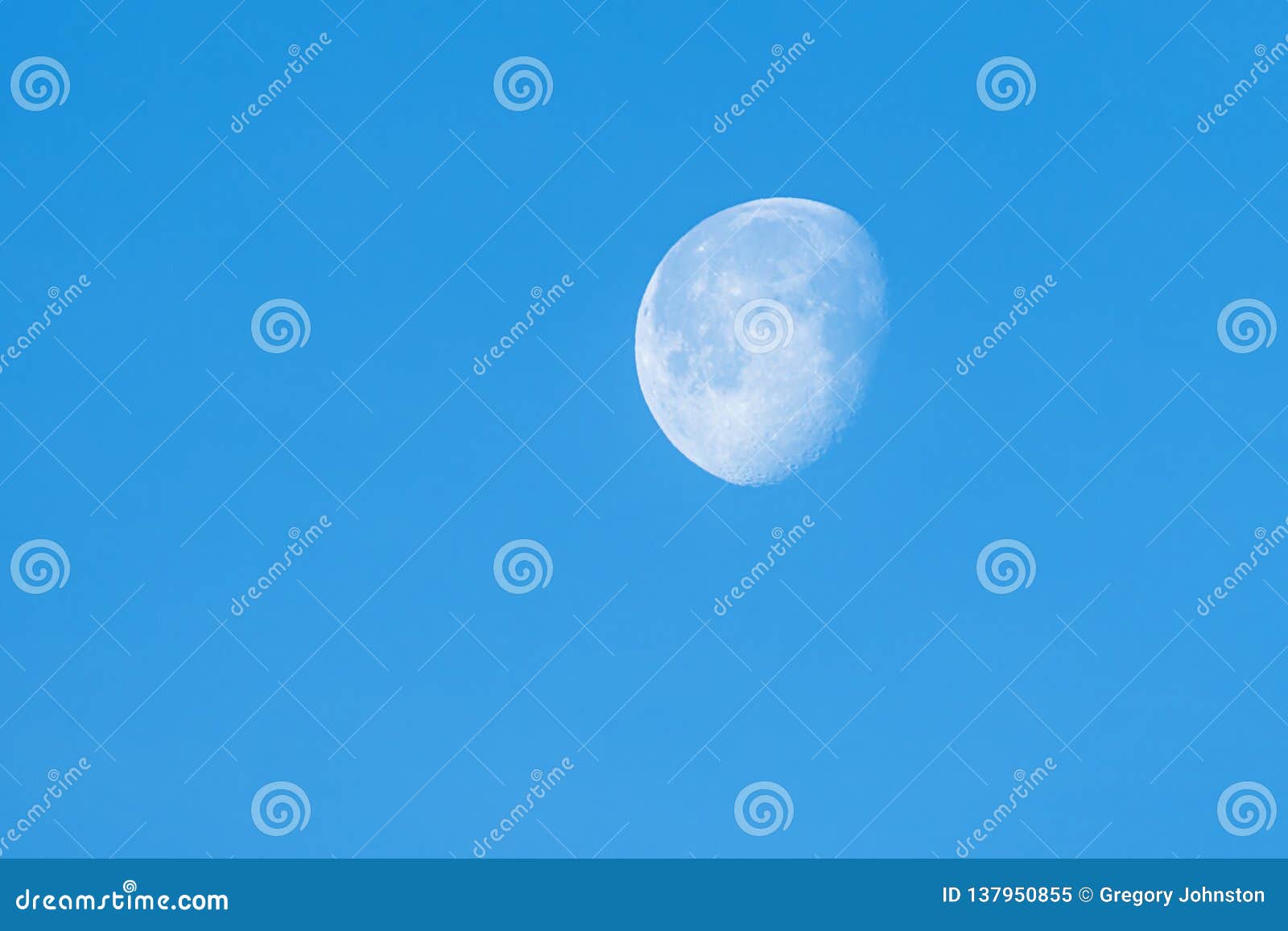 Morning Moon Setting in Sky Stock Image - Image of natural, outdoor ...