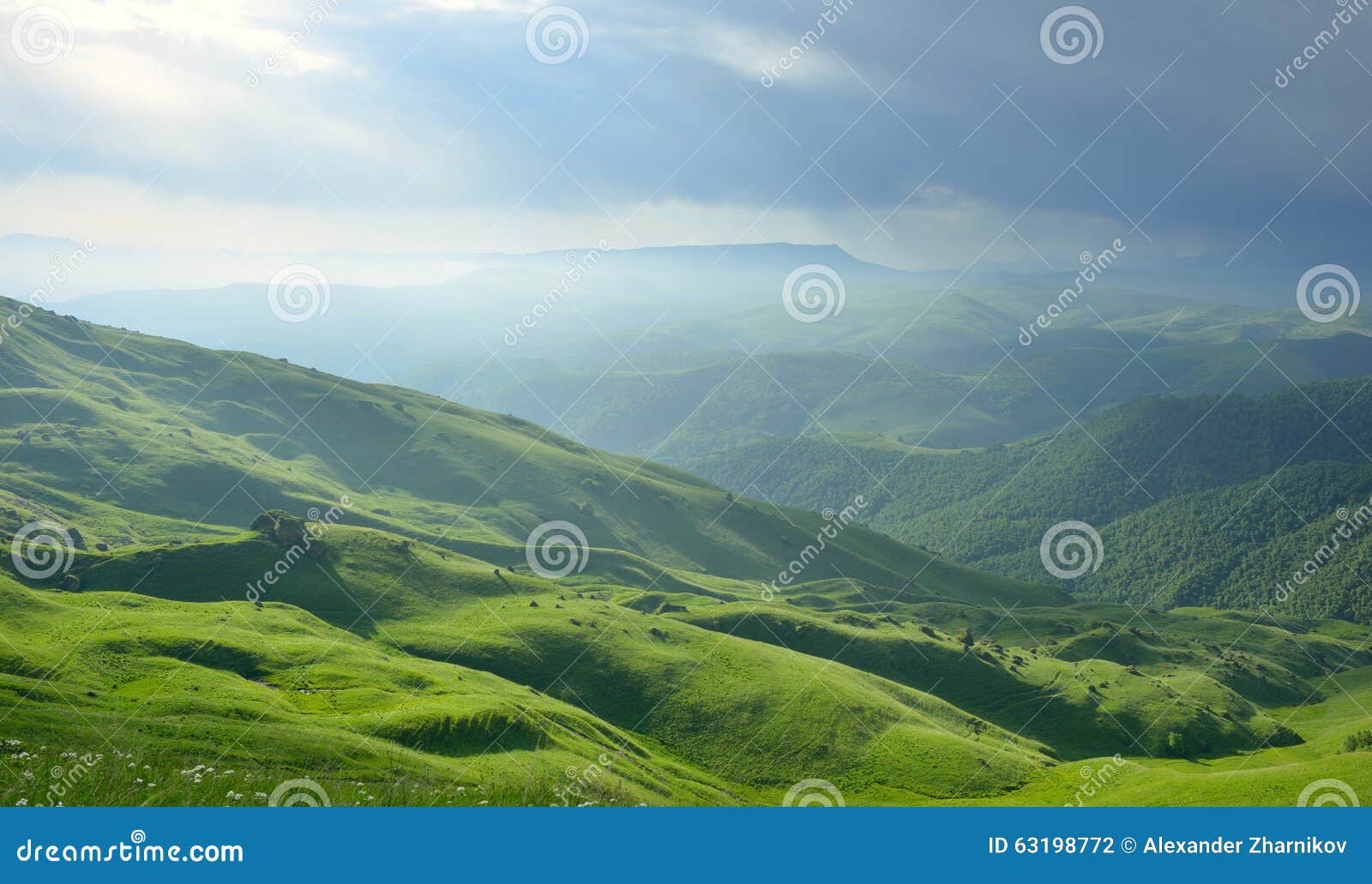 Morning in mountains stock photo. Image of cloud, leisure - 63198772