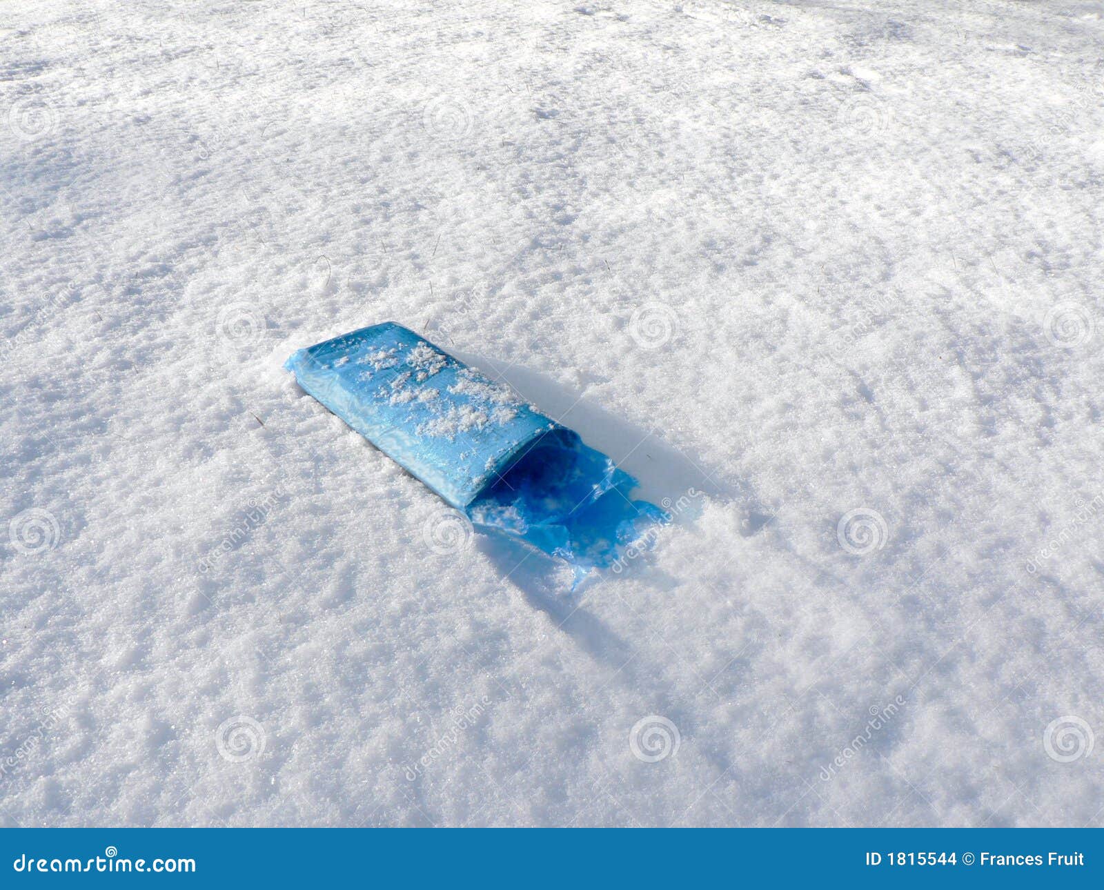 Morning Newspaper in Fresh Snow Stock Photo - Image of blue, business ...