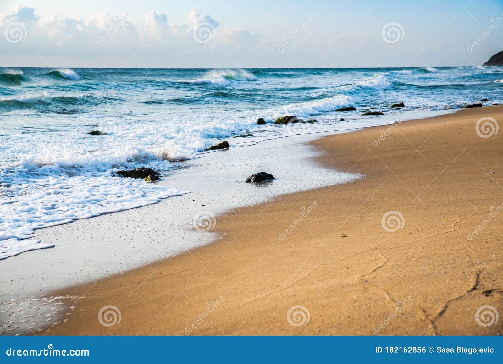 Morning on the ocean stock photo. Image of dramatic - 182162856