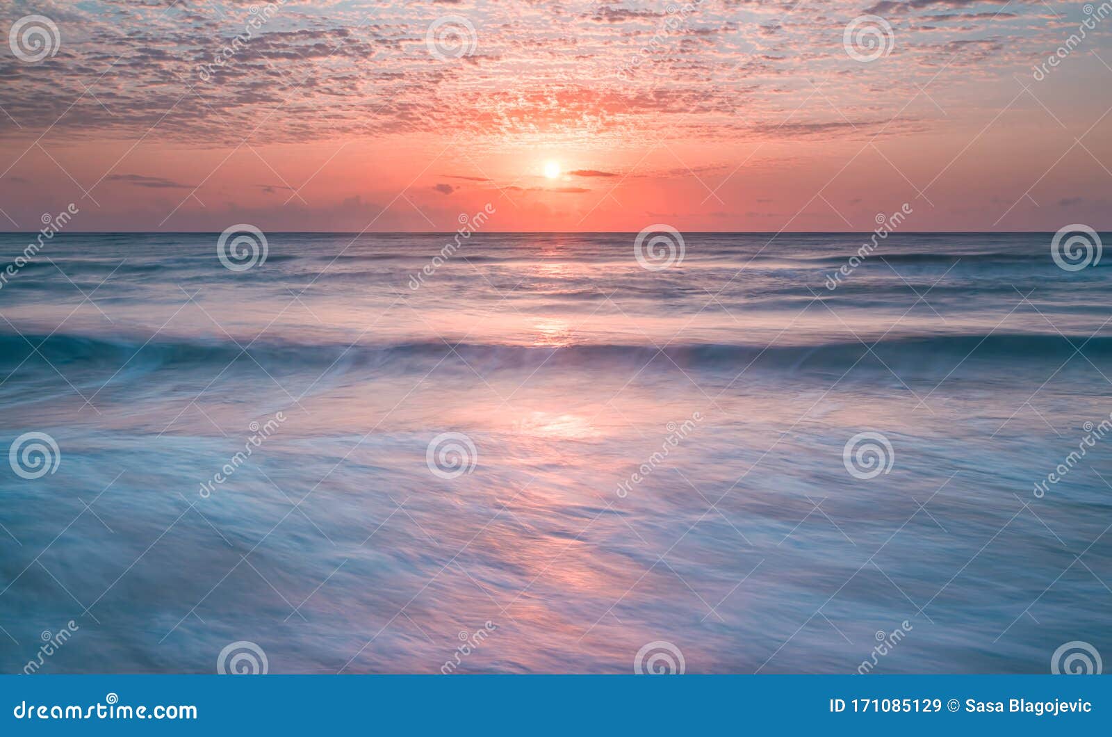Morning on the ocean stock image. Image of long, blue - 171085129