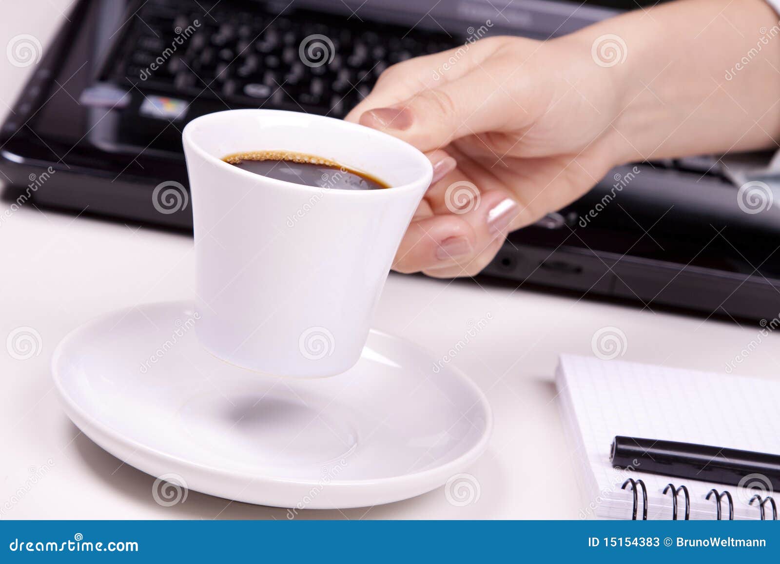 Morning office coffee stock image. Image of closeup, break - 15154383