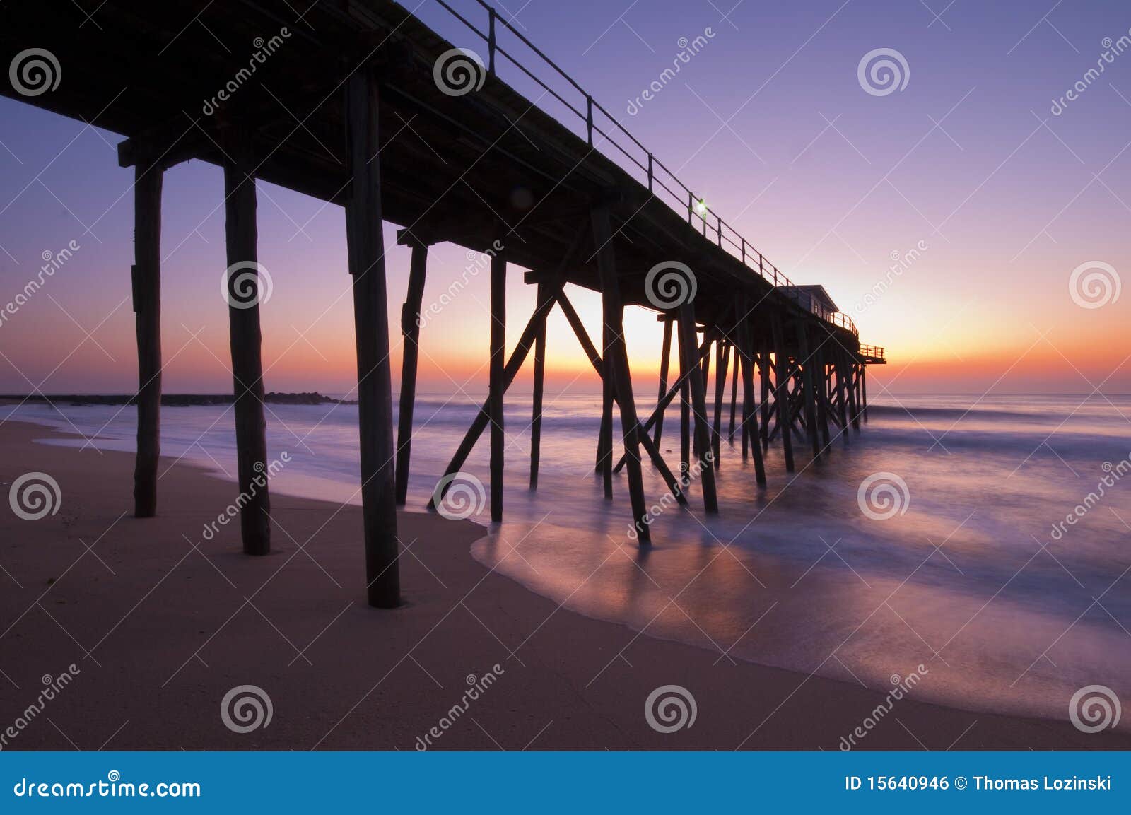 Morning Pier stock photo. Image of color, dawn, water - 15640946