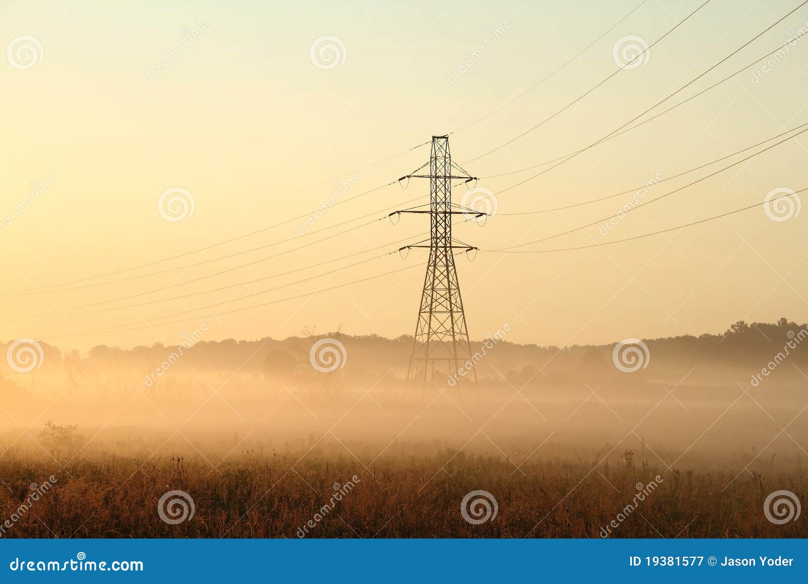 Morning Power stock image. Image of tension, pylon, energetics - 19381577