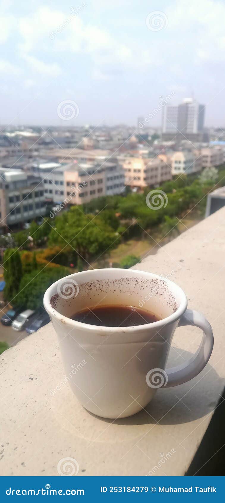 Morning Reflection with a Cup of Coffee Stock Image - Image of ...
