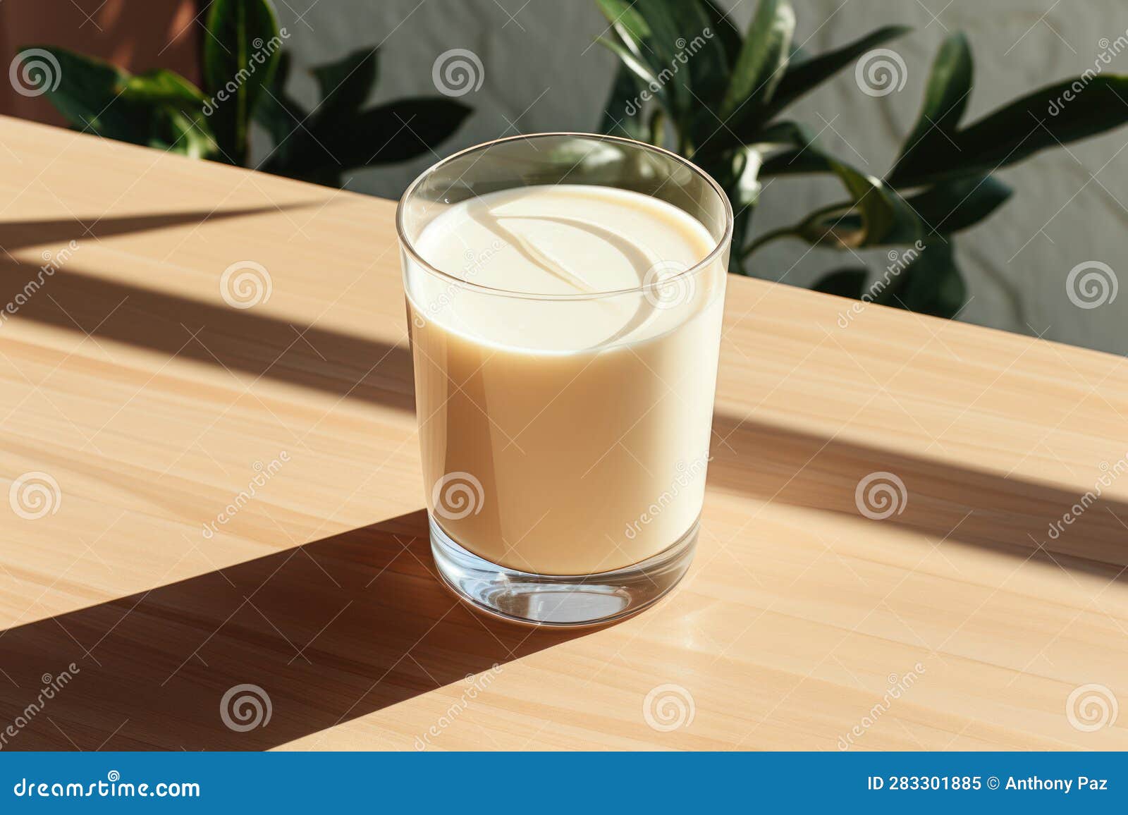 Morning Refresher: Glass of Milk in the Morning. Generative AI Stock ...