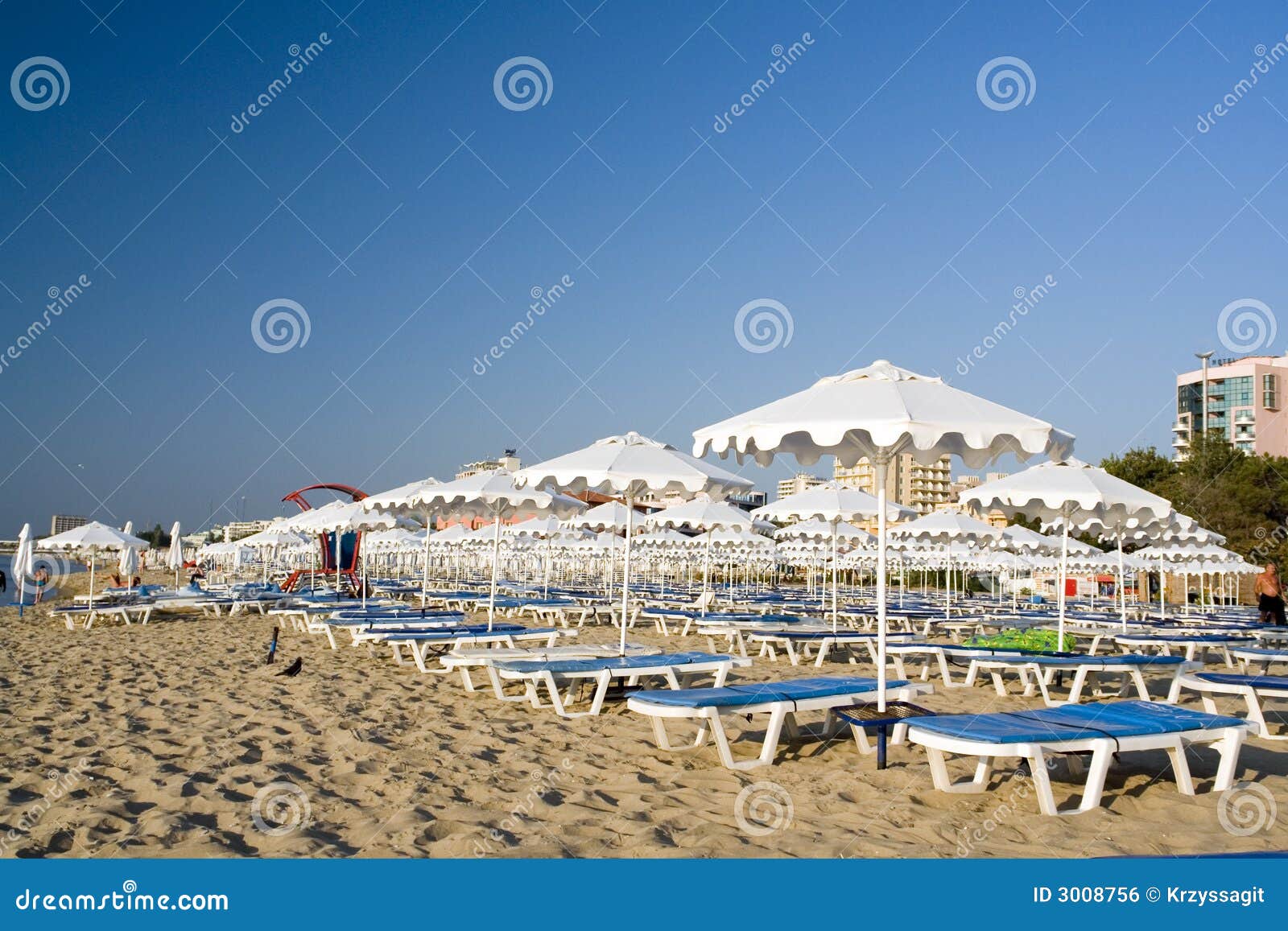 Morning at resort beach stock photo. Image of umbrella - 3008756
