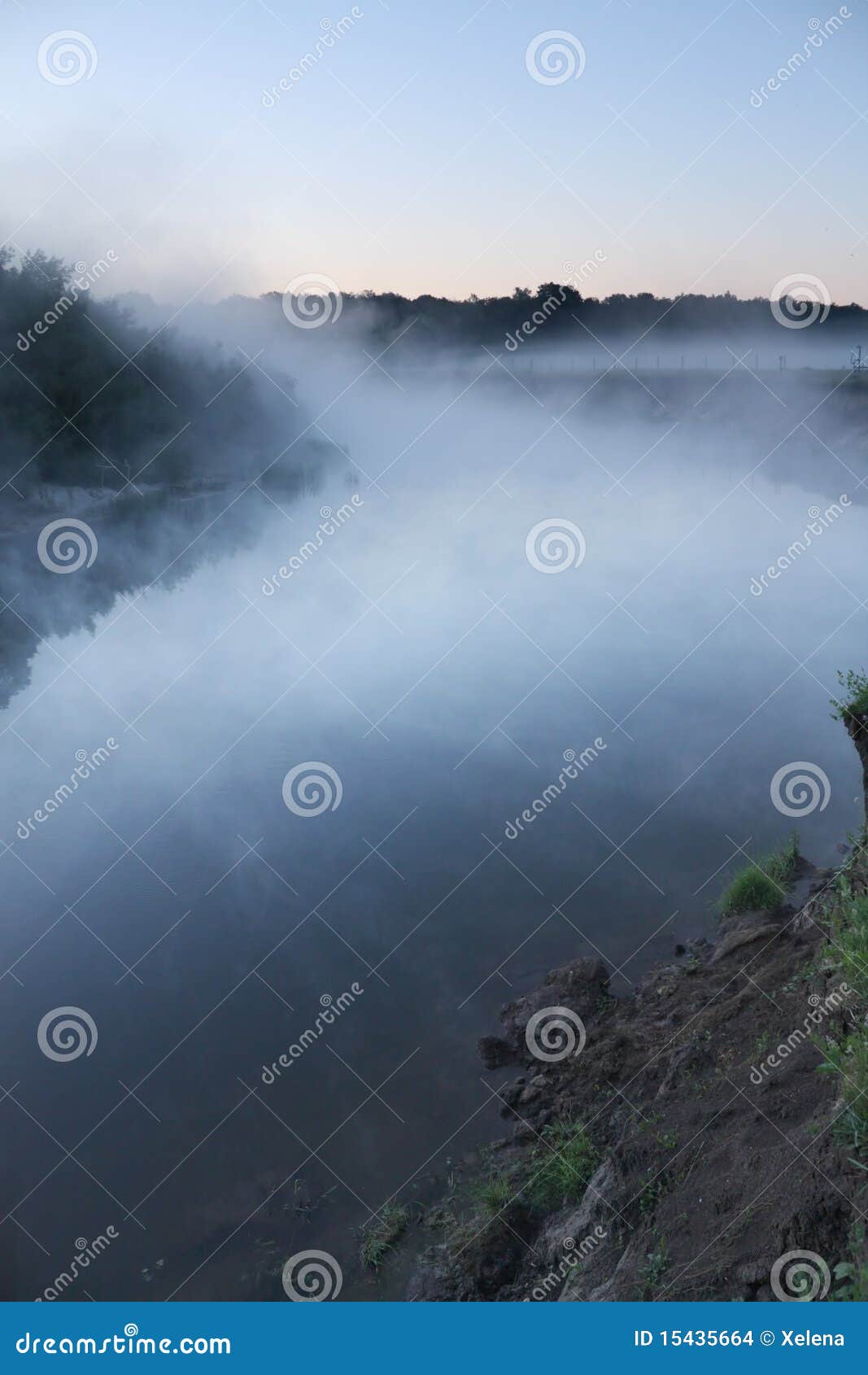 Morning river stock photo. Image of sunrise, horizontal - 15435664