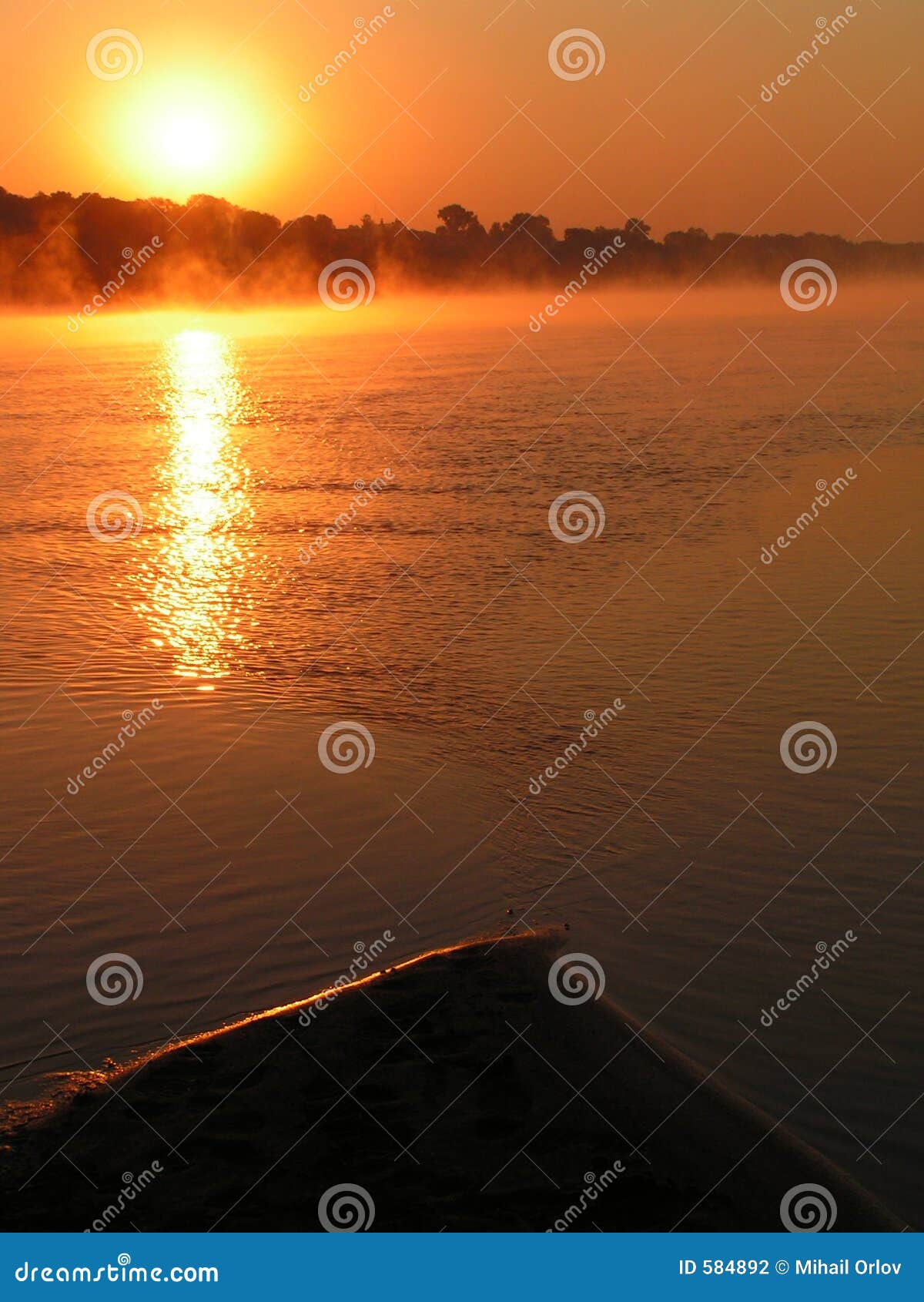 Morning on the river. stock photo. Image of coast, river - 584892