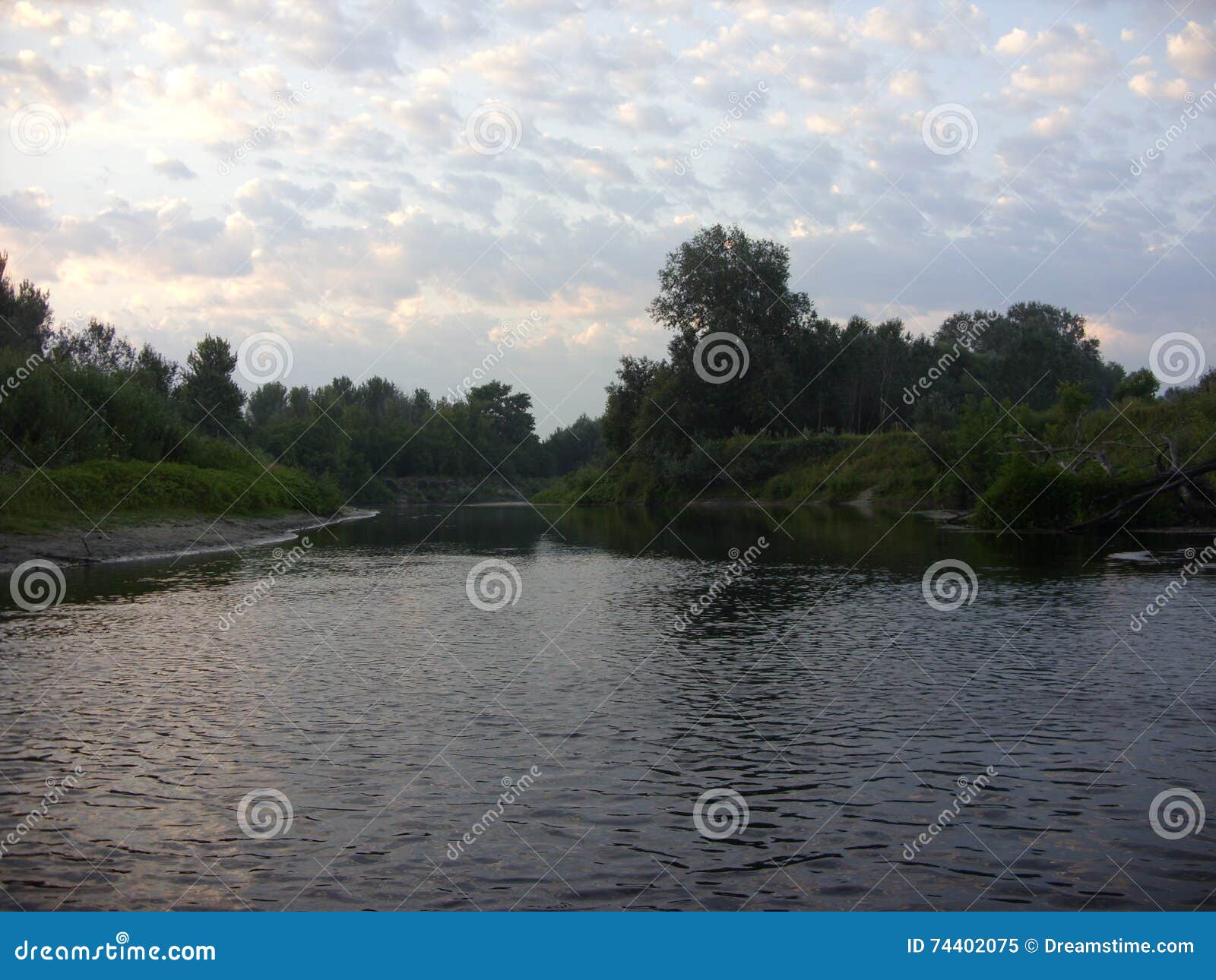Morning river stock image. Image of landscape, channel - 74402075