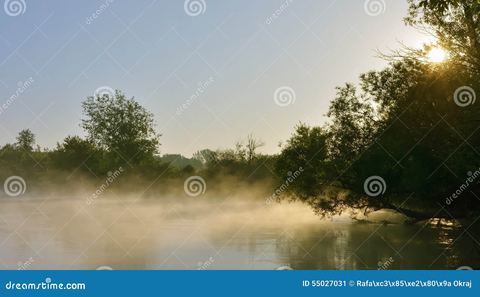 Morning river stock image. Image of greenery, blue, spring - 55027031
