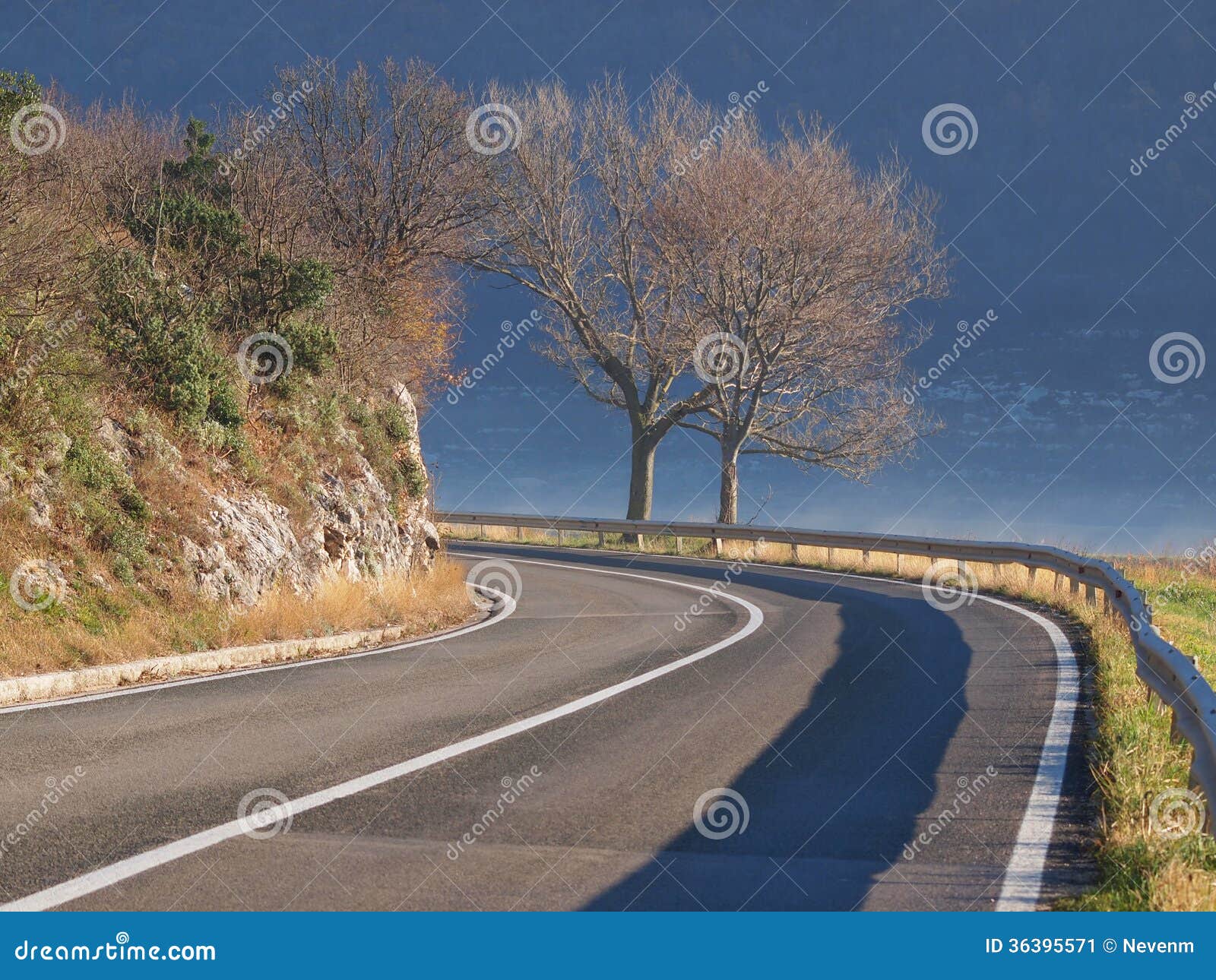 Morning on road stock image. Image of focus, green, highway - 36395571