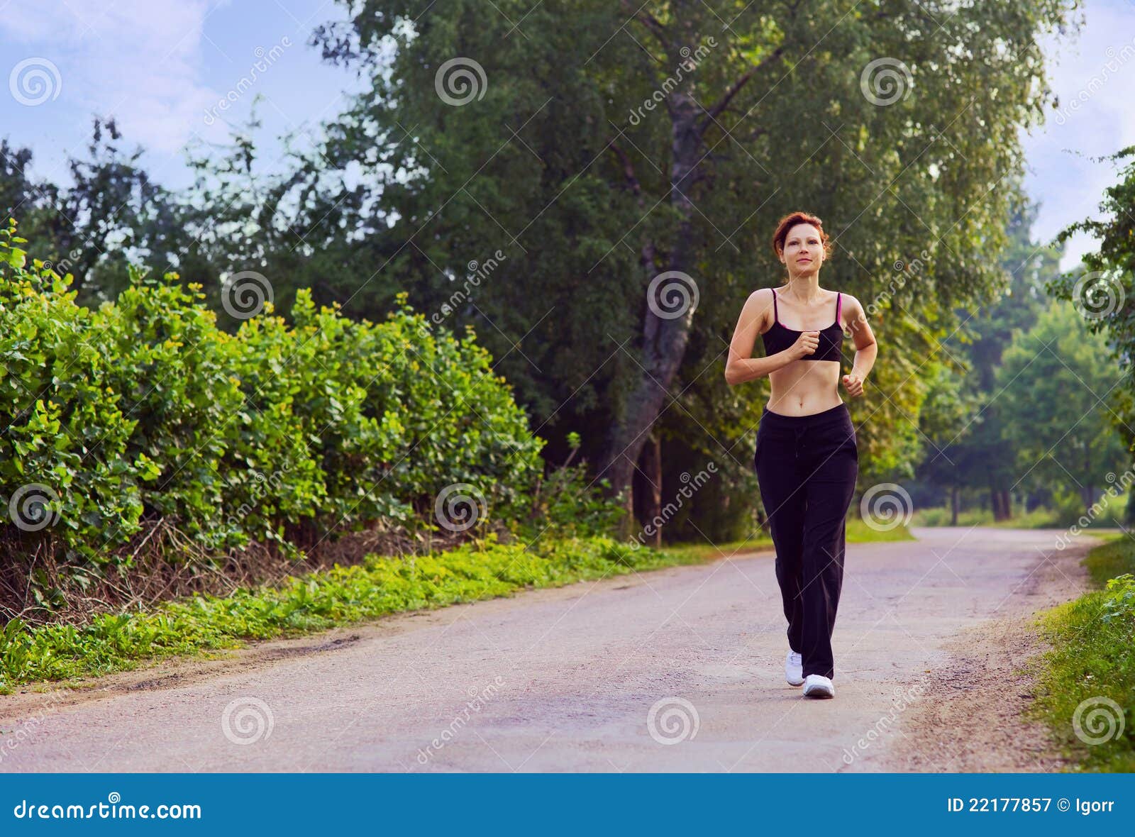Morning run stock image. Image of active, healthy, nature - 22177857