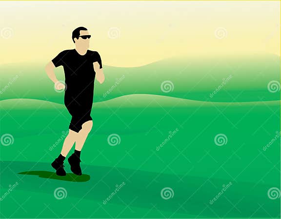 Morning Run stock vector. Illustration of vector, workout - 7289946