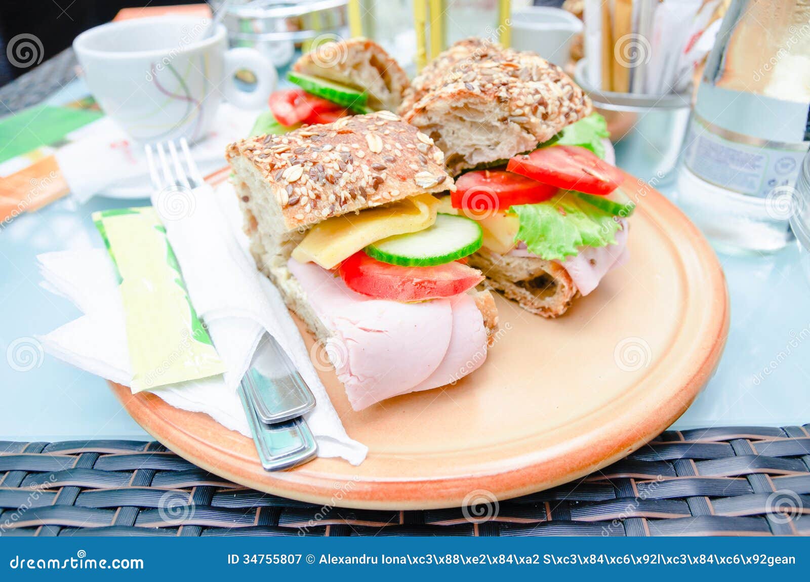 Morning sandwich stock image. Image of delicious, baked - 34755807