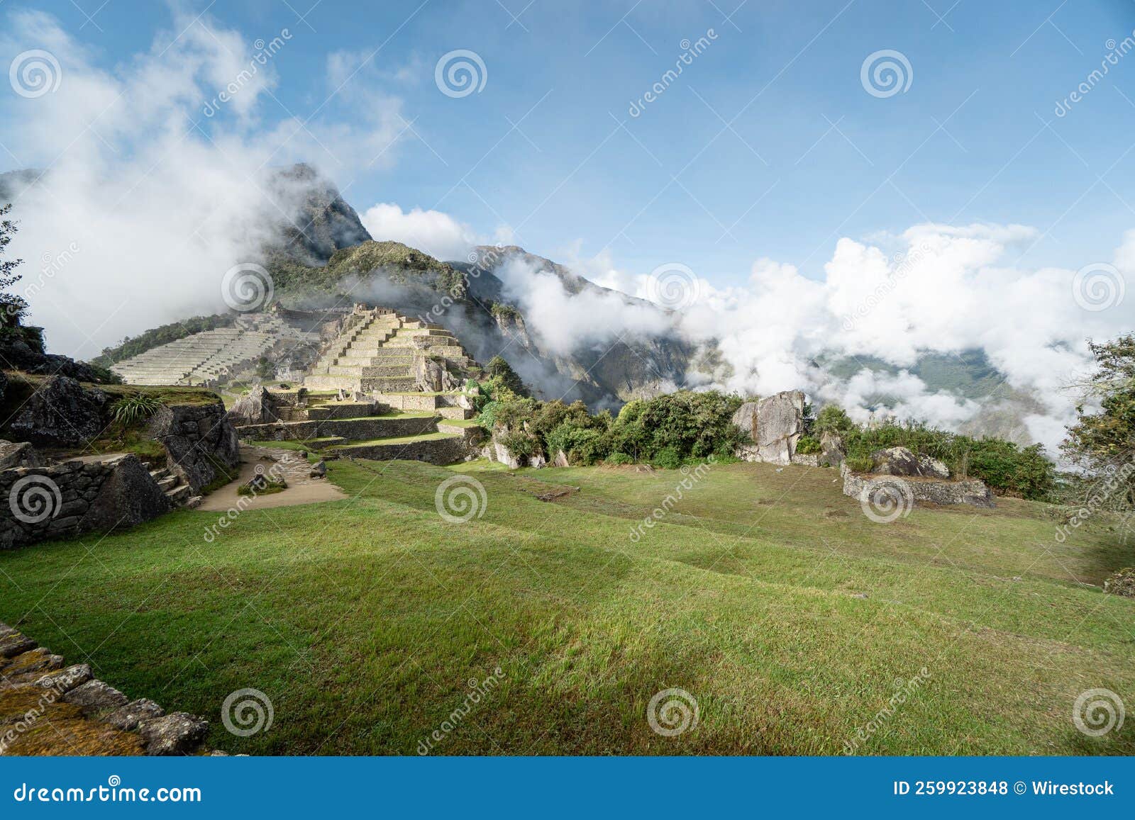 Morning Scenery from the Machu Picchu, Peru Stock Photo - Image of ...