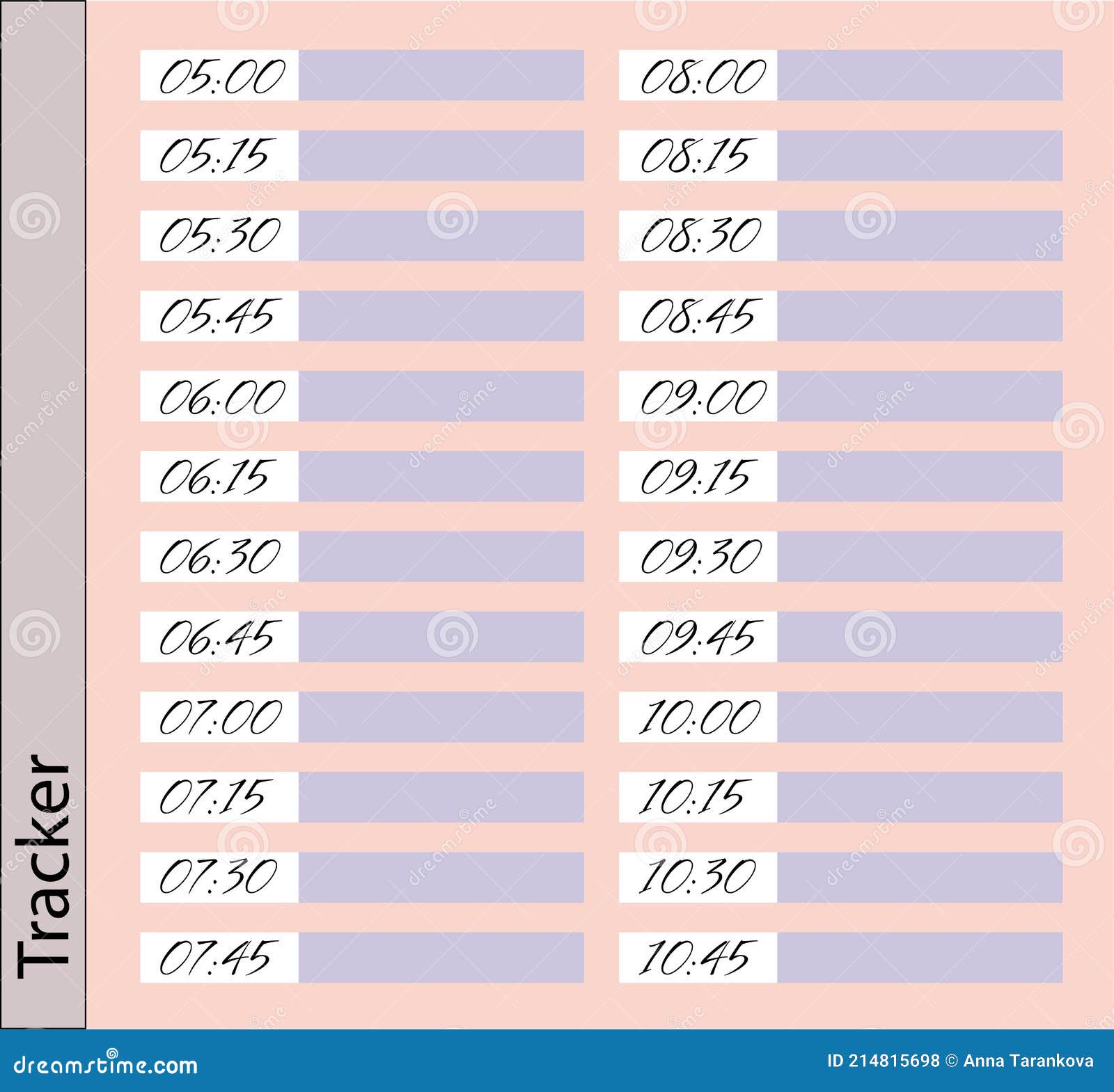 Checklist Or Habit Tracker Fill Out To Do List Form. Time And Planning ...