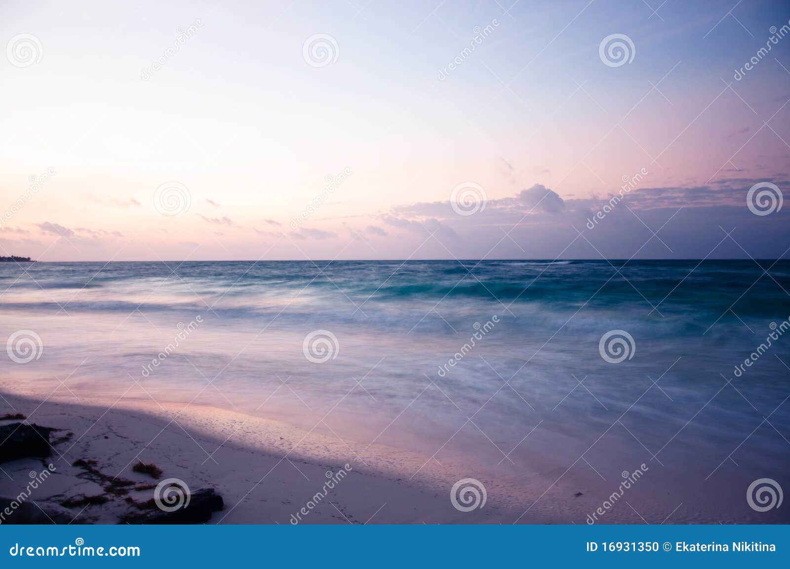 Morning sea stock photo. Image of sunset, caribean, ocean - 16931350