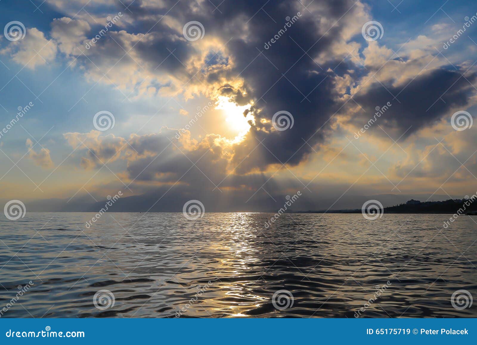 Morning at the sea stock image. Image of sunrise, clouds - 65175719