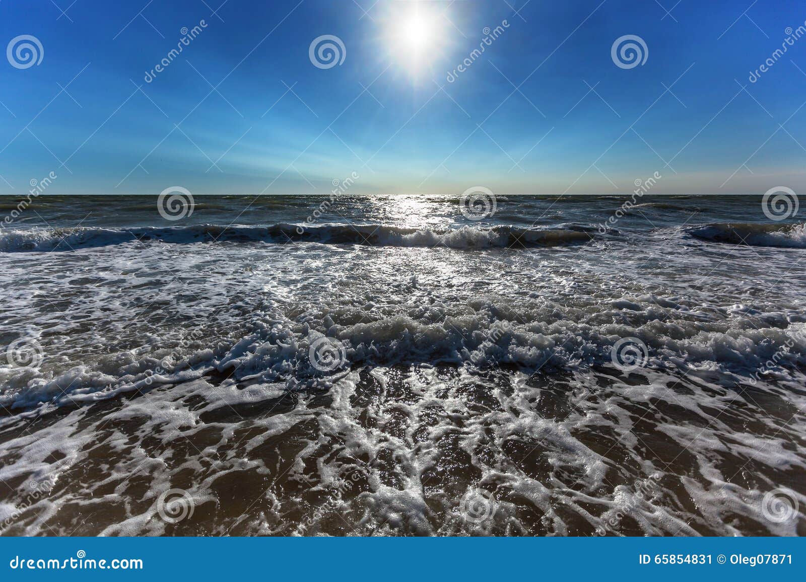 Morning Sea Waves and the Sunrise, Stock Image - Image of nature, surf ...