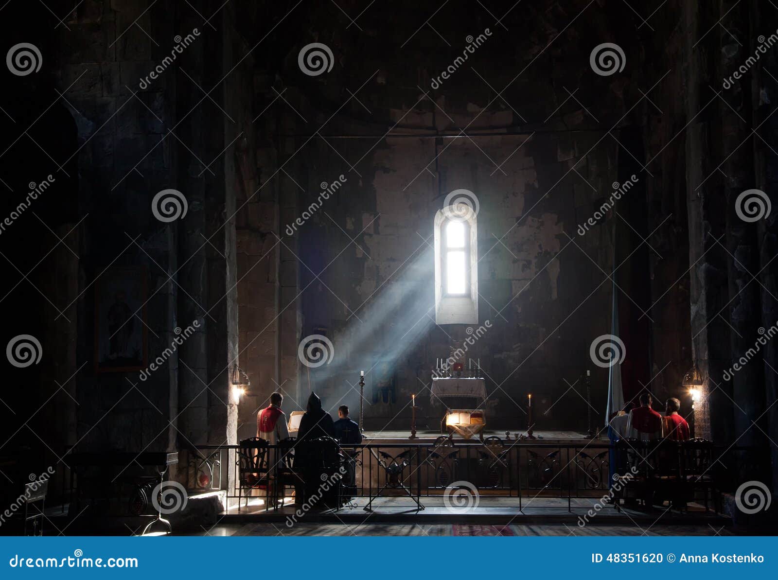 Morning Service at the Monastery Stock Photo - Image of arch, service ...