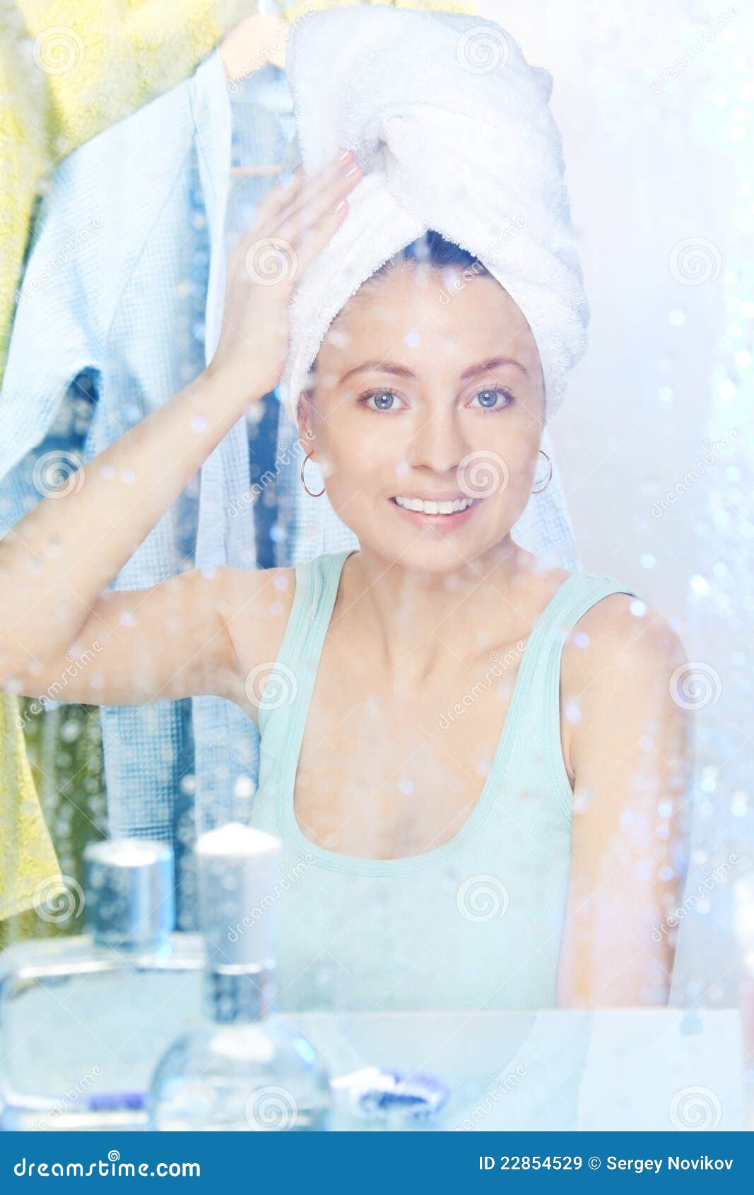 After Morning Shower Stock Image Image Of Brunette Calm 22854529