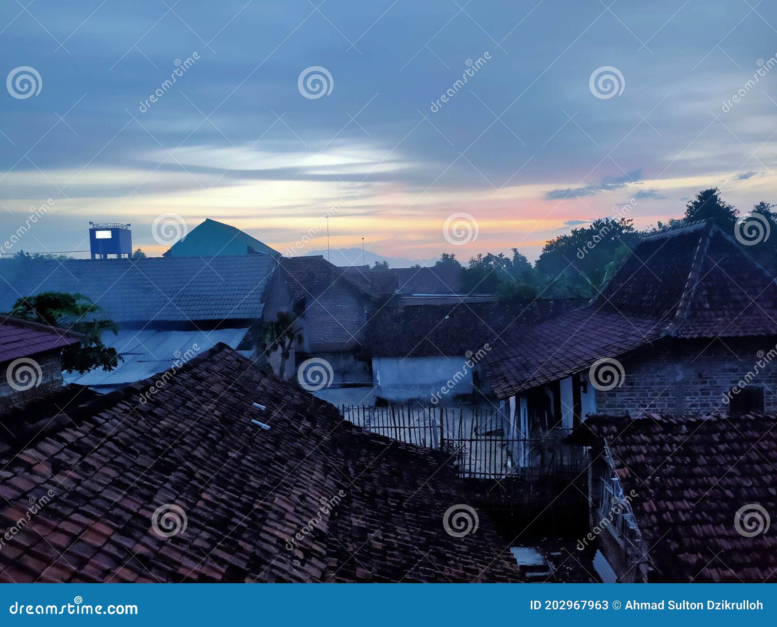 Morning Situation in Javanese Village Stock Image - Image of morning ...
