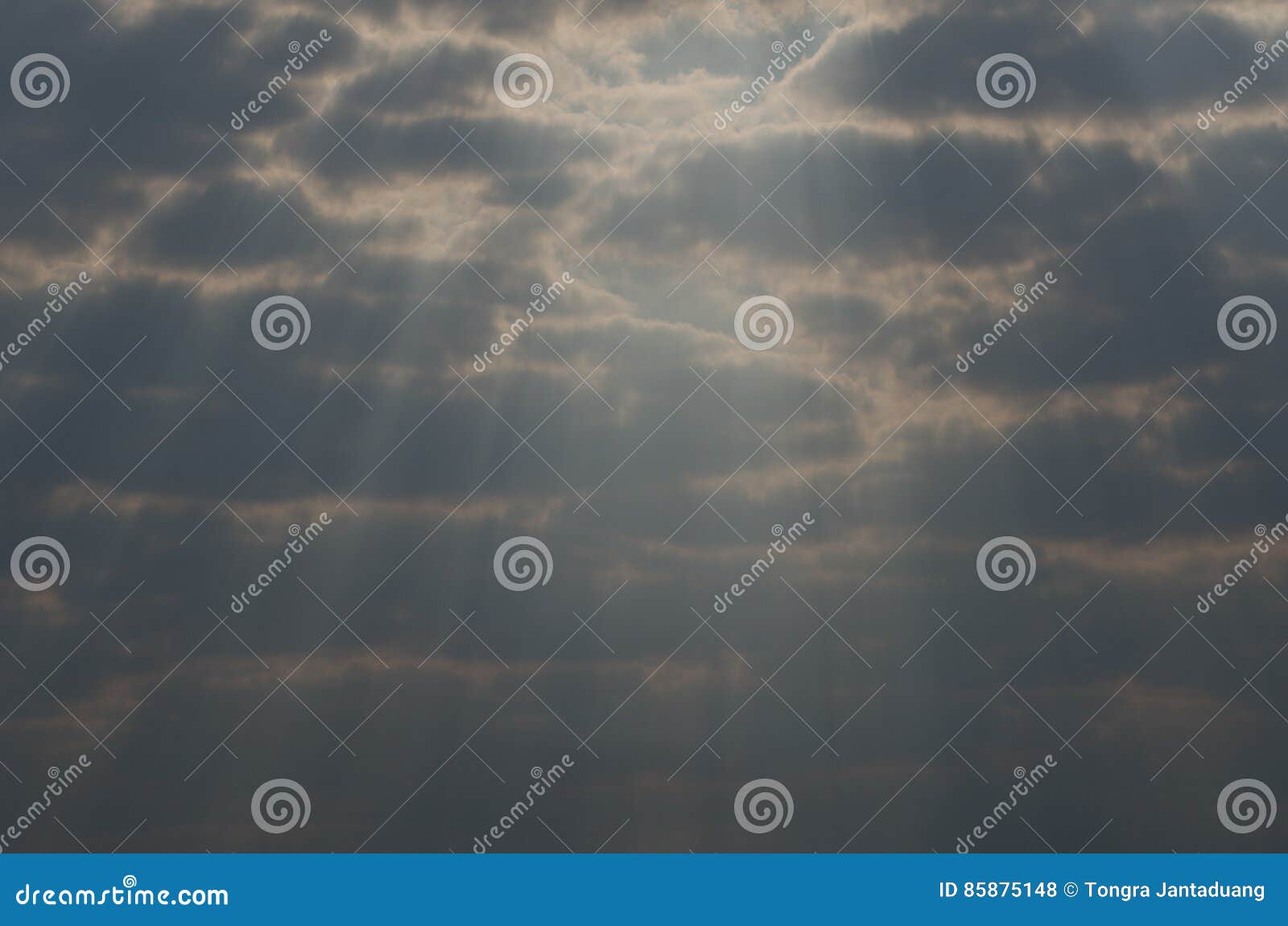 Morning Sky Clouds Obscured the Sun Light Shining through the S Stock ...