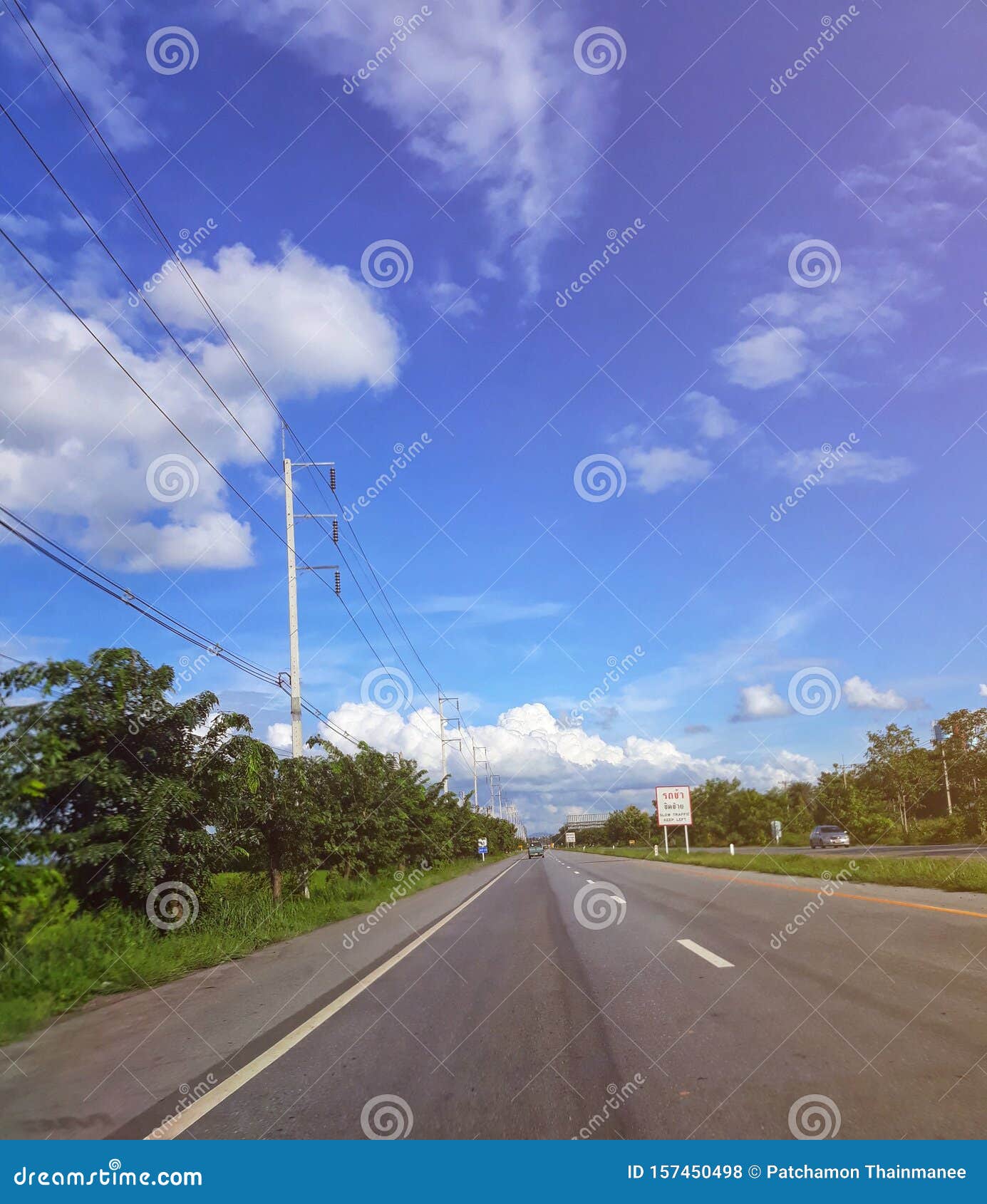 Morning Sky Highway Road Background Image Stock Photo - Image of ...