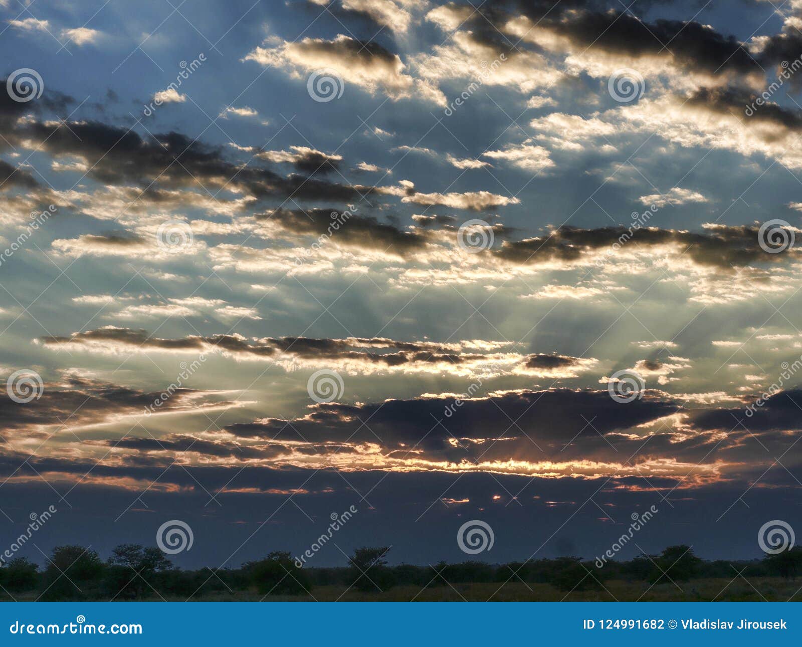 Morning Sky with Namibia Clouds Stock Photo - Image of sunshine, summer ...