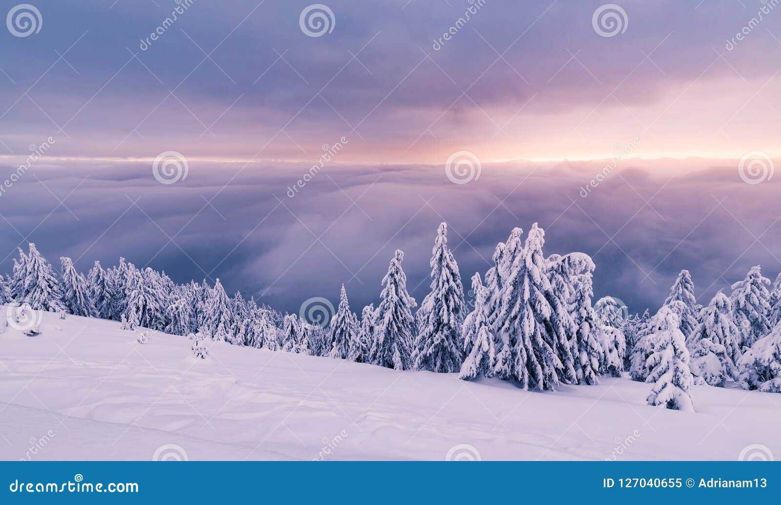 Morning snowy mountains stock image. Image of background - 127040655