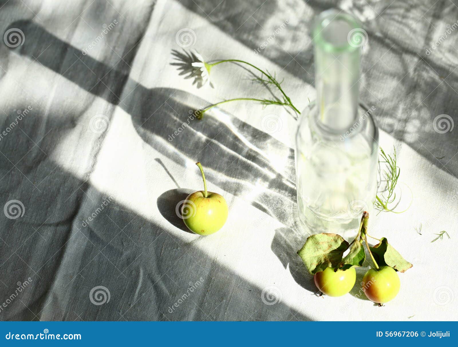 Morning Still Life with Bottle and Shadows Stock Photo - Image of ...