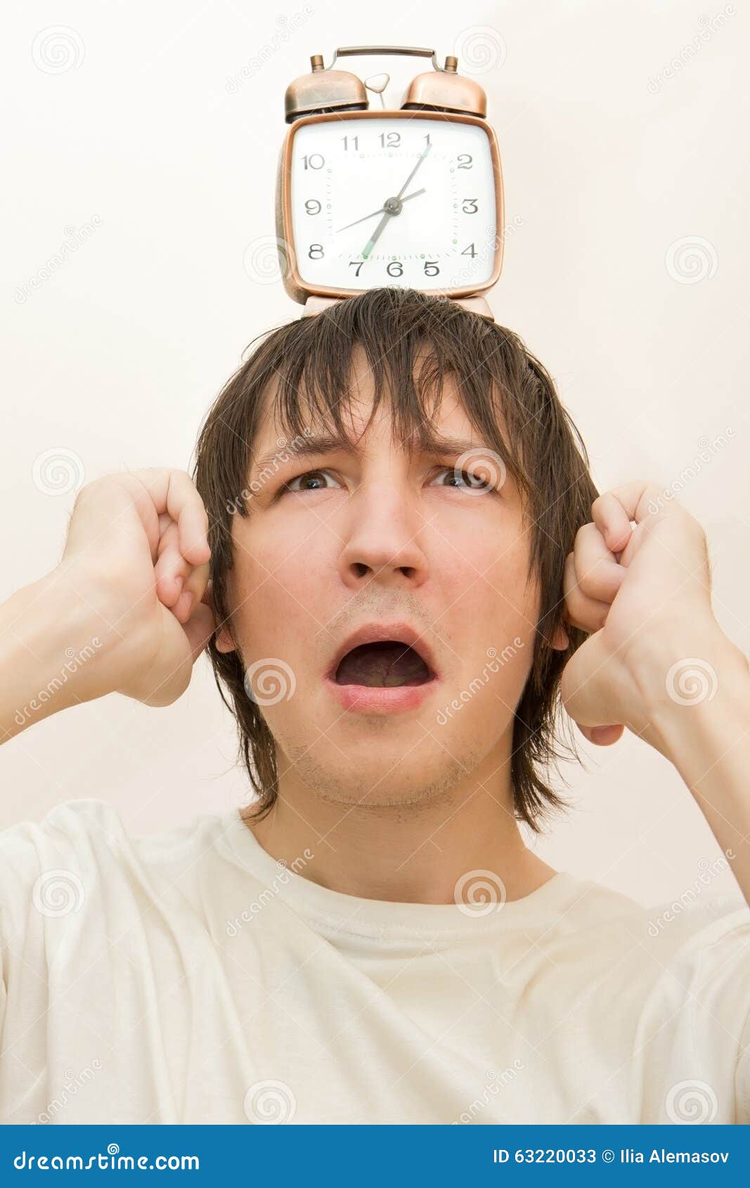 Morning stress concept stock image. Image of unshaven - 63220033