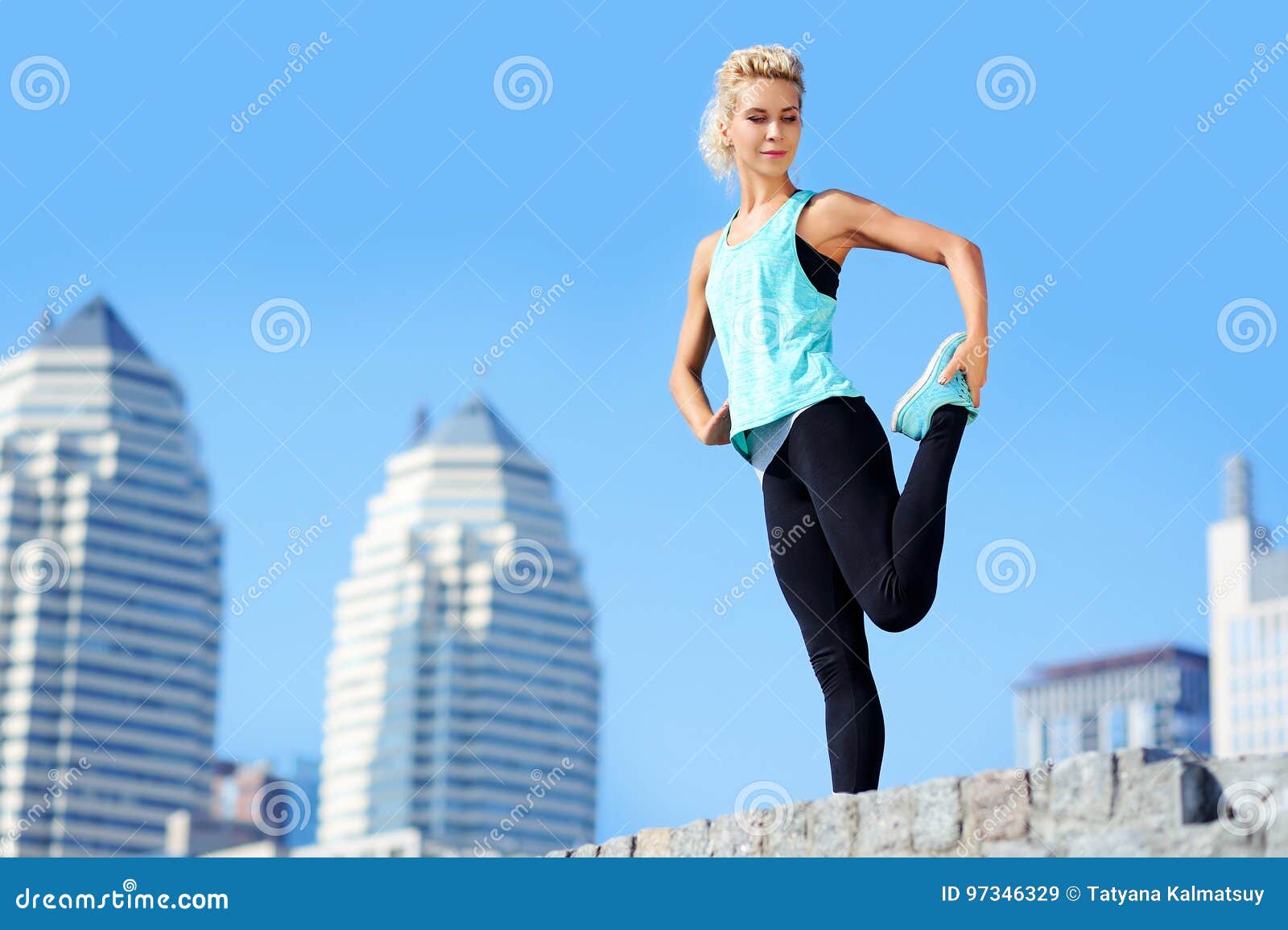 Morning Stretch before Workout Stock Image - Image of light, lifestyle ...