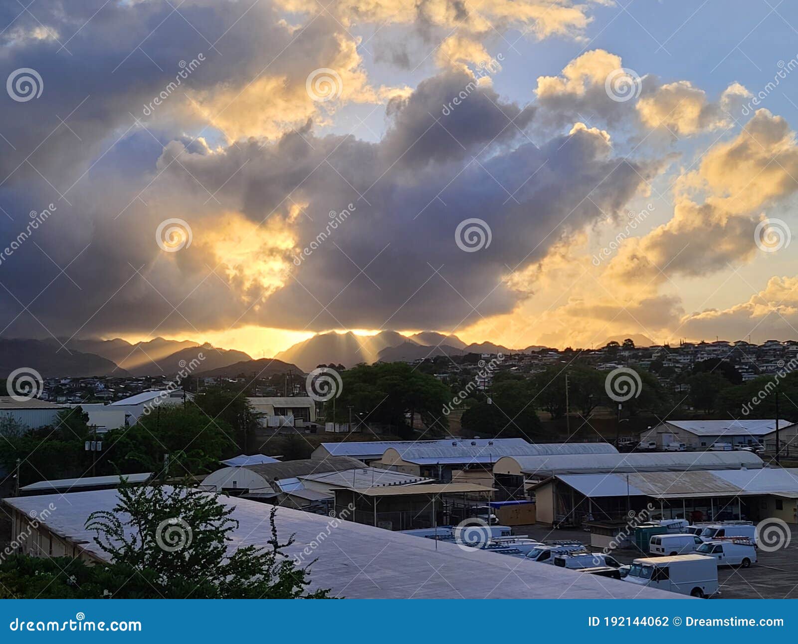 Morning Sun Light Breaking the Clouds Stock Photo - Image of morning ...