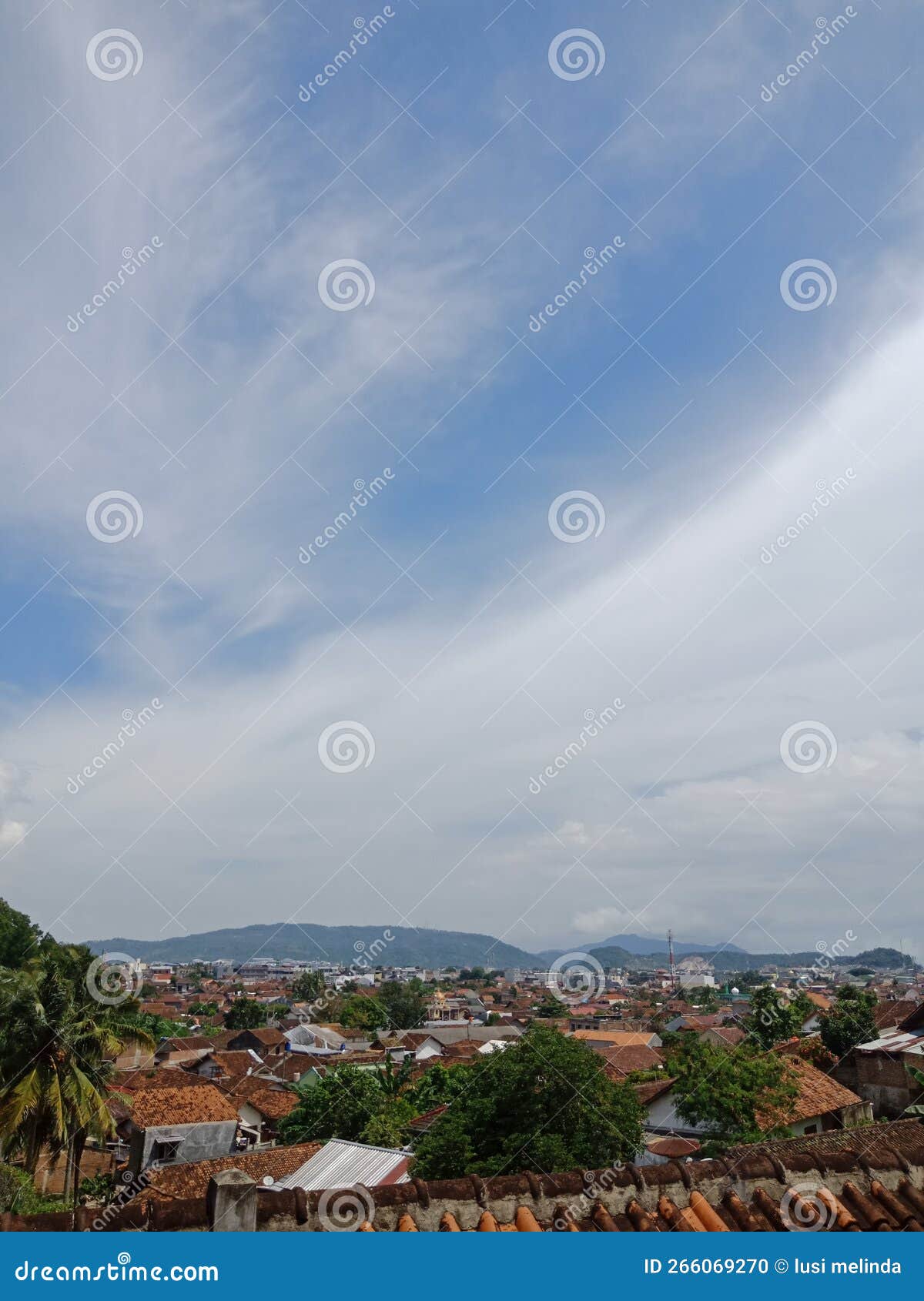 The Morning Sun Shone Brightly on the Houses Stock Photo - Image of ...