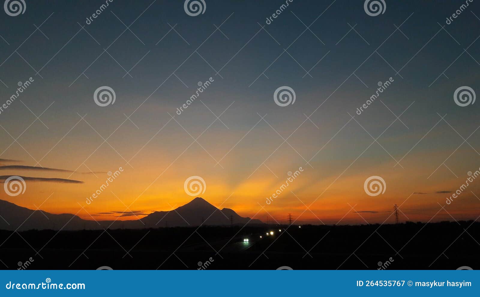 Morning stock image. Image of sunrice, morning, blue - 264535767