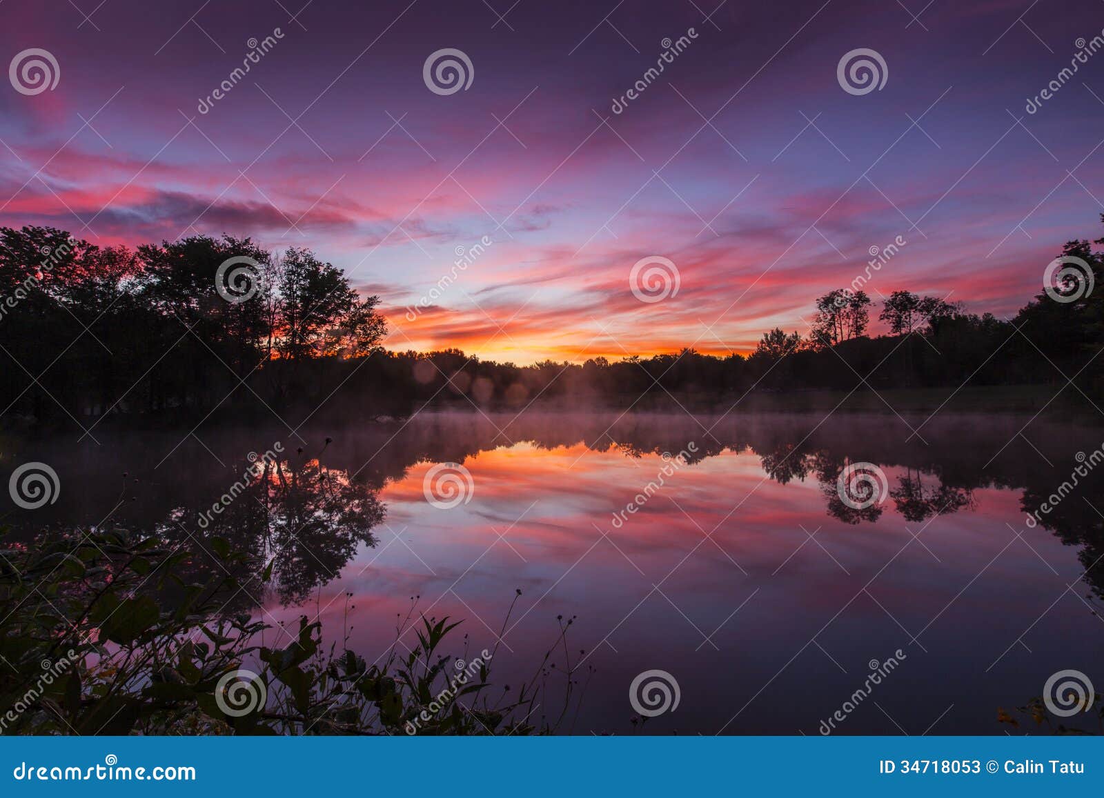 Sunrise Sky Reflection, Mount Maunganui Beach Panorama, Tauranga, New ...