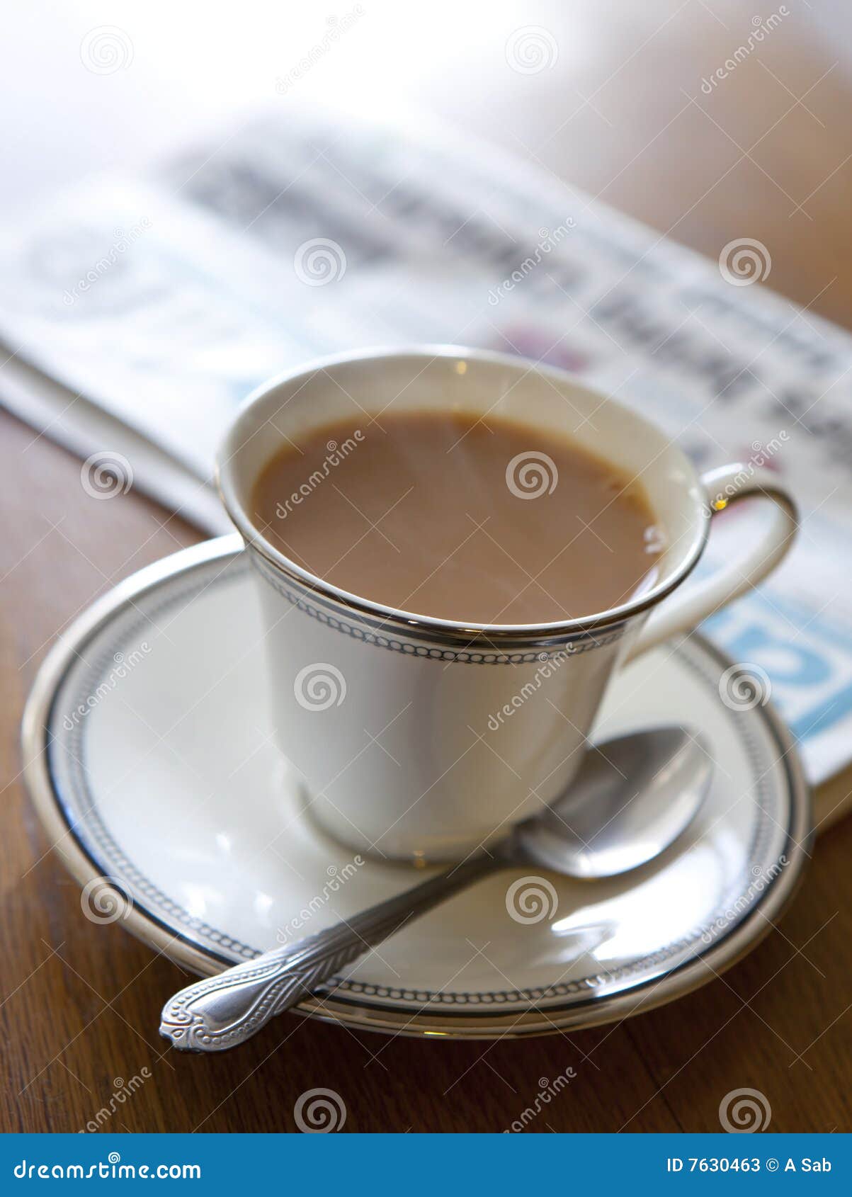 Morning tea stock image. Image of work, commercial, wood - 7630463
