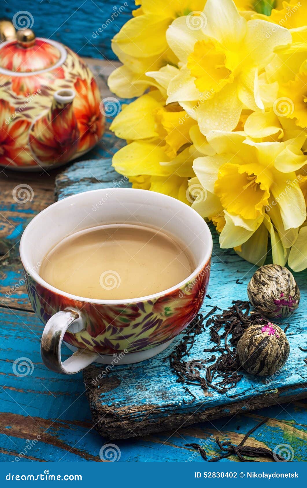 Morning tea stock photo. Image of healthy, beauty, spring - 52830402