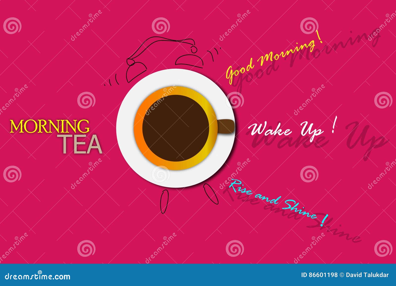 Morning Tea stock vector. Illustration of banner, love - 86601198