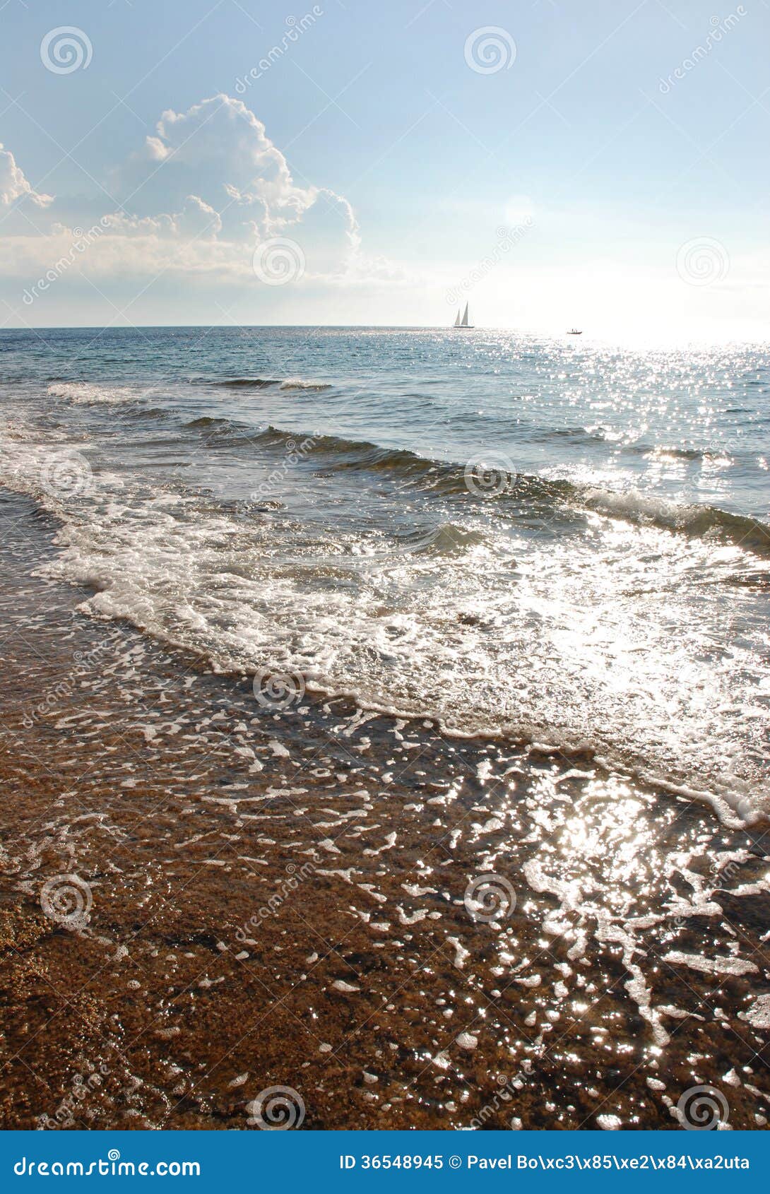 The morning tide at sea stock image. Image of shore, amazing - 36548945