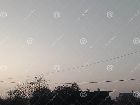 Morning time stock image. Image of moon, time, early - 313738921