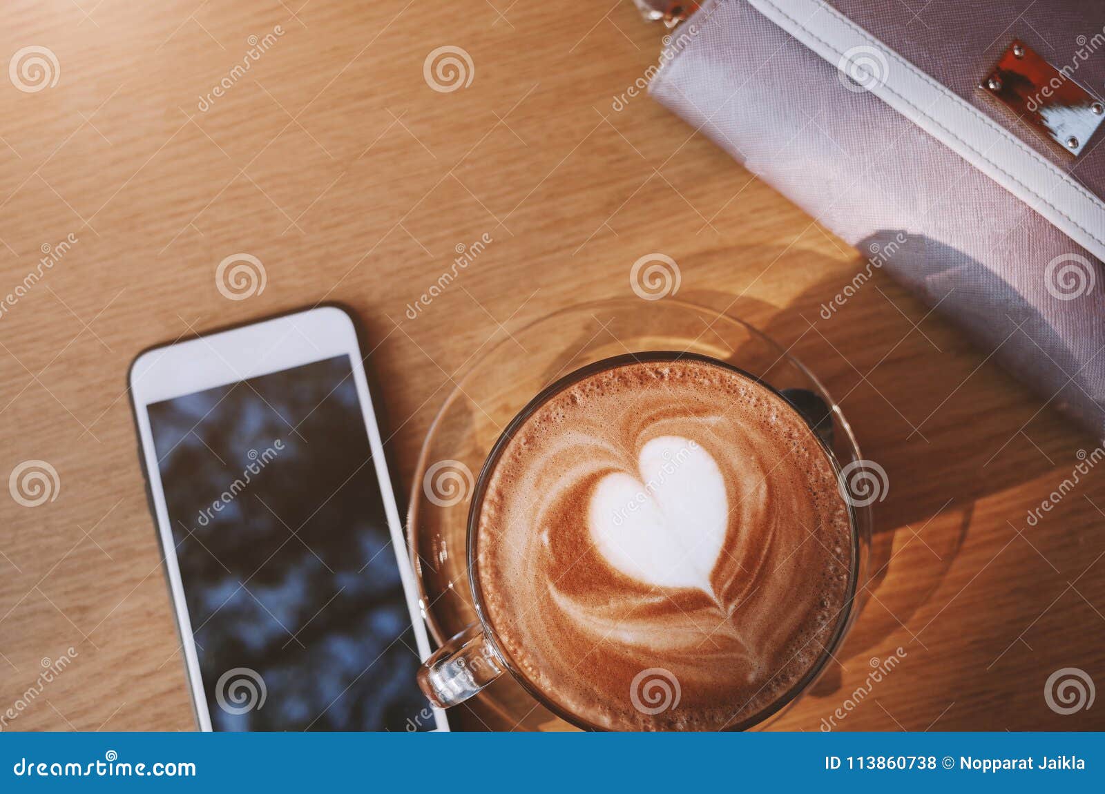 Morning Time for a Hot Coffee Stock Photo - Image of mocha, cream ...